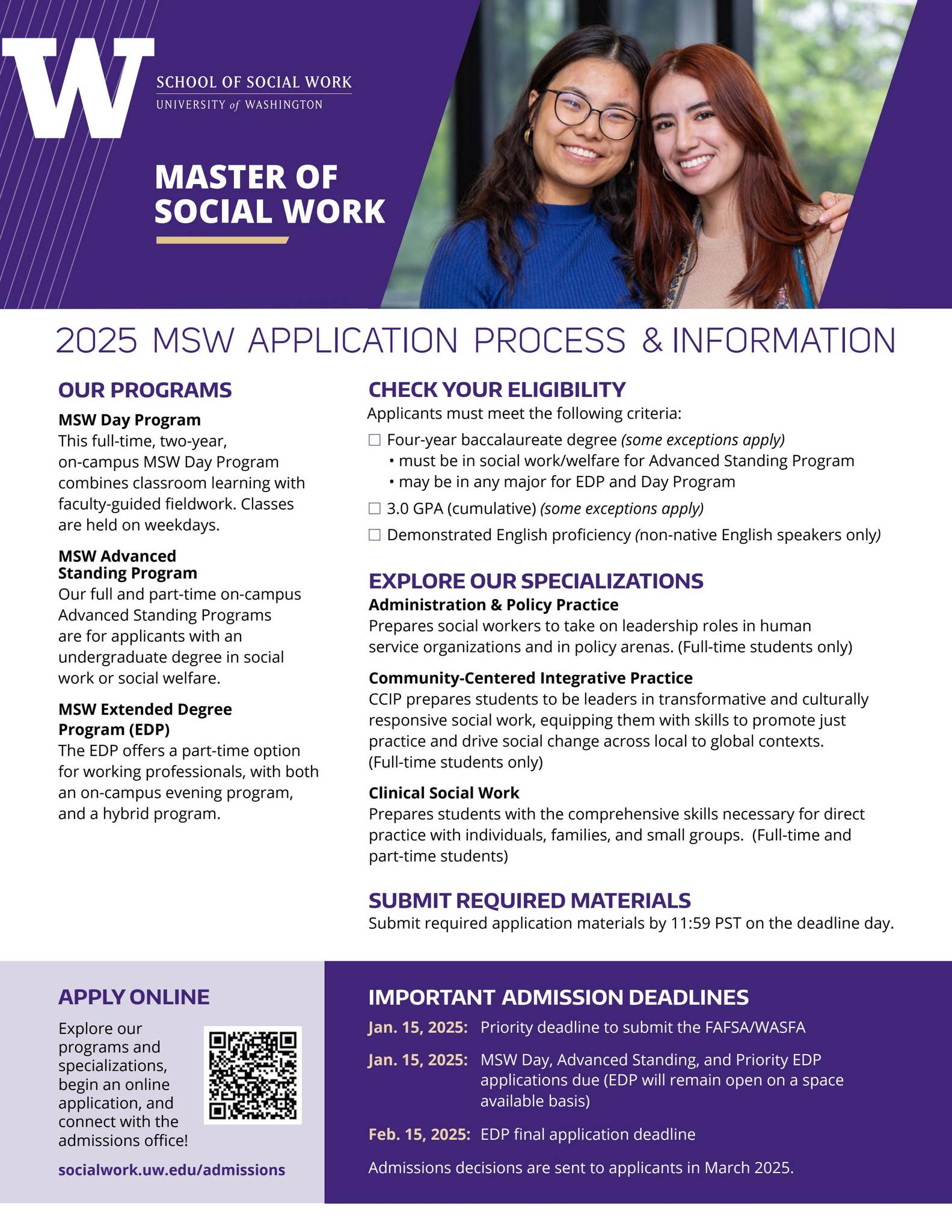 MSW App One Pager by UW School of Social Work - Issuu