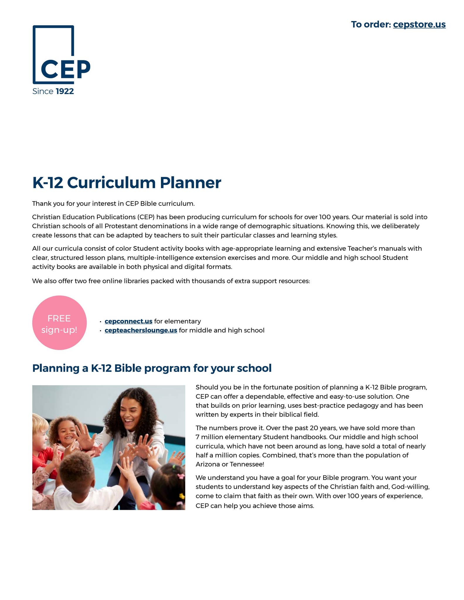 CEP Curriculum Map USA by Christian Education Publications - Issuu