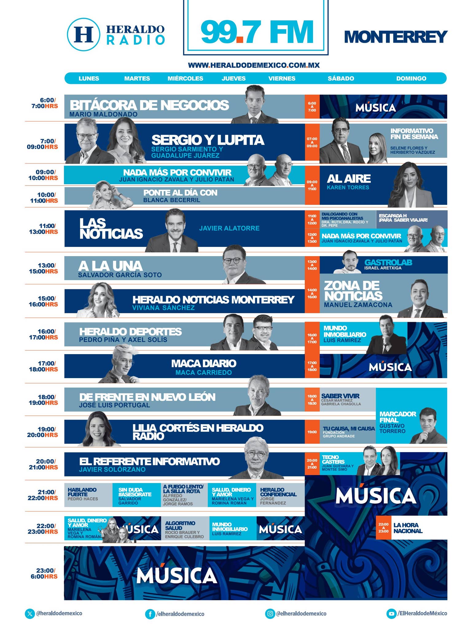Programación Heraldo Radio Monterrey by El Heraldo de México - Issuu