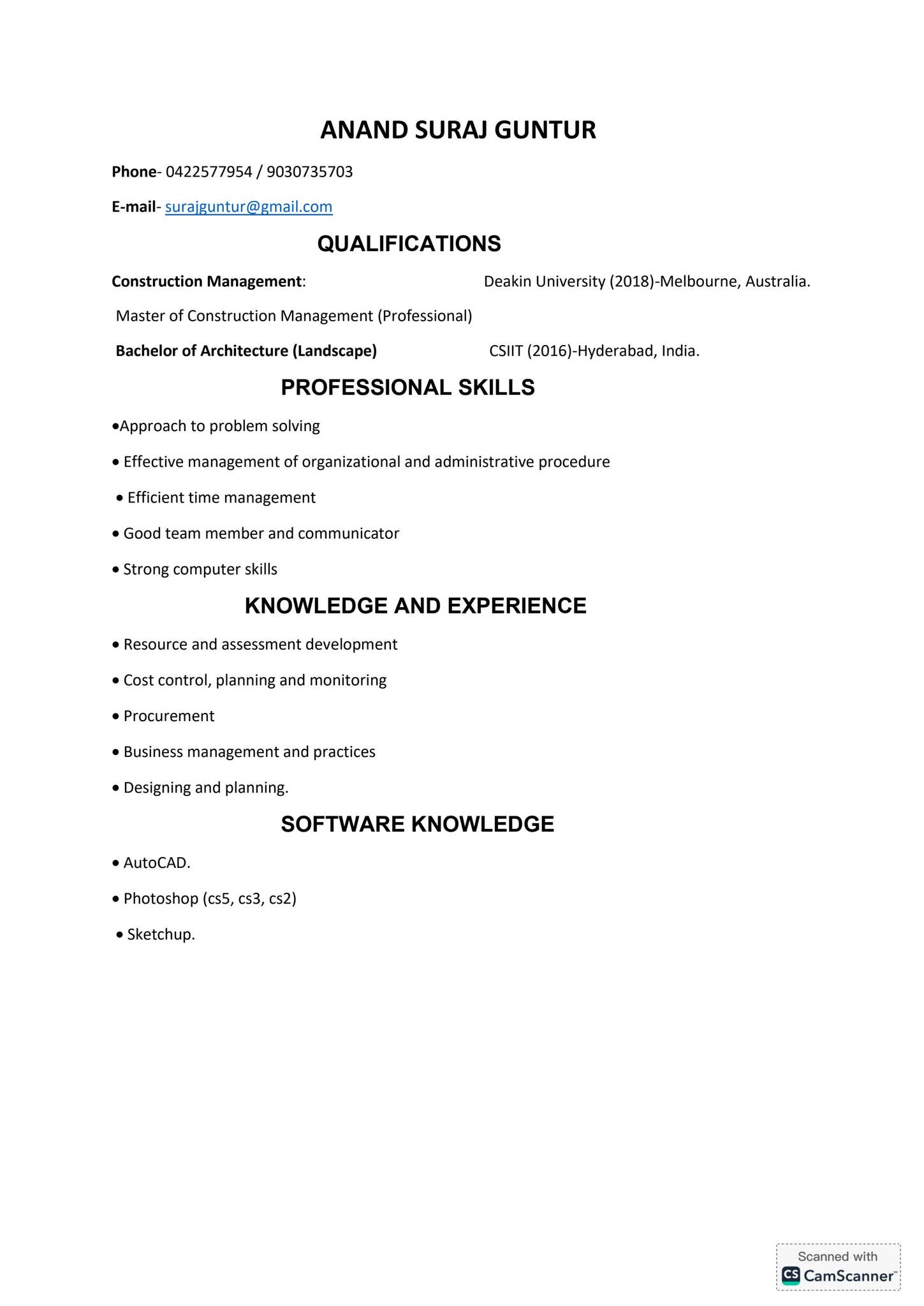 Suraj resume by suraj guntur - Issuu