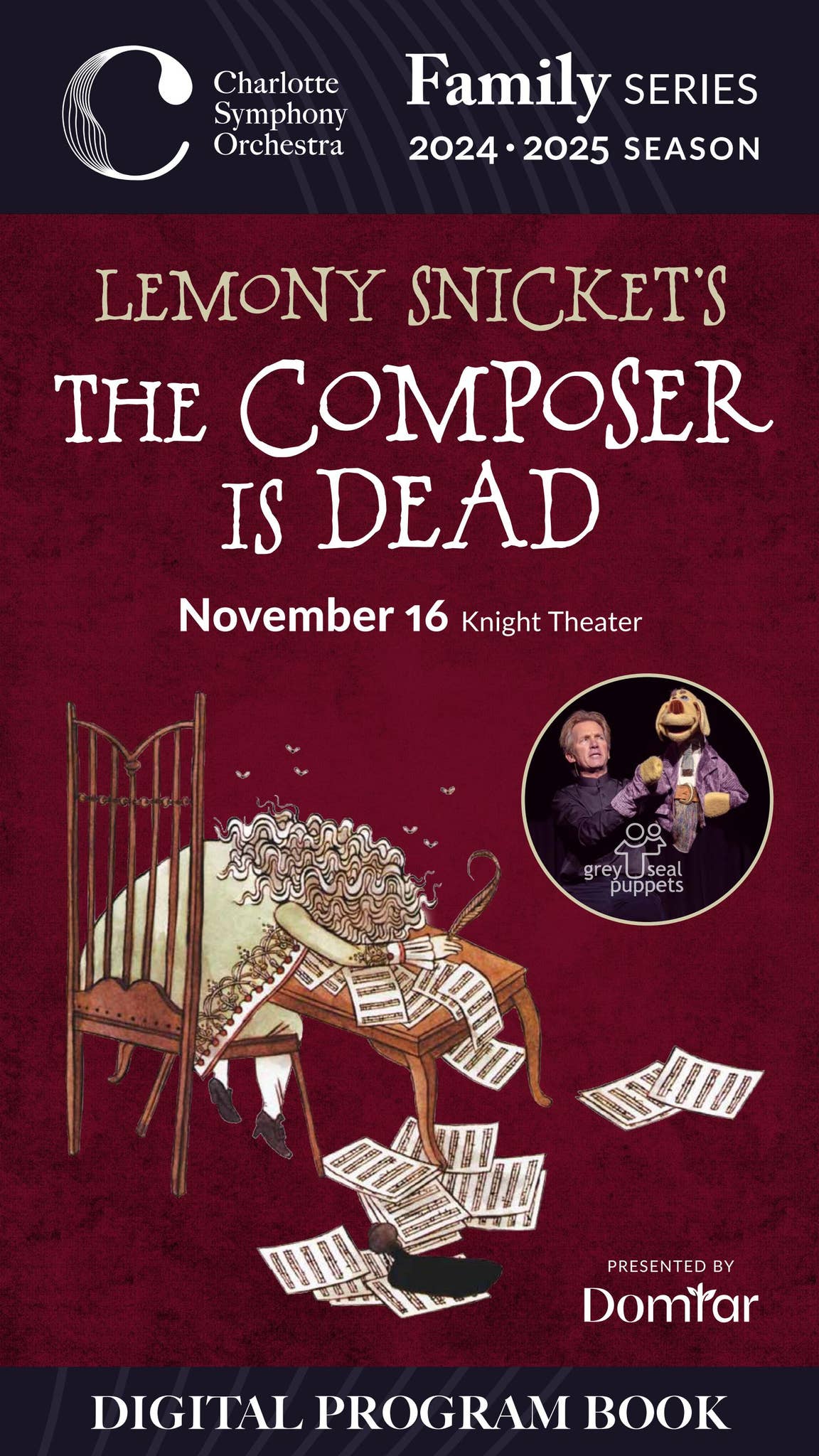 CSO The Composer Is Dead - program 11-16-24 by Charlotte Symphony ...