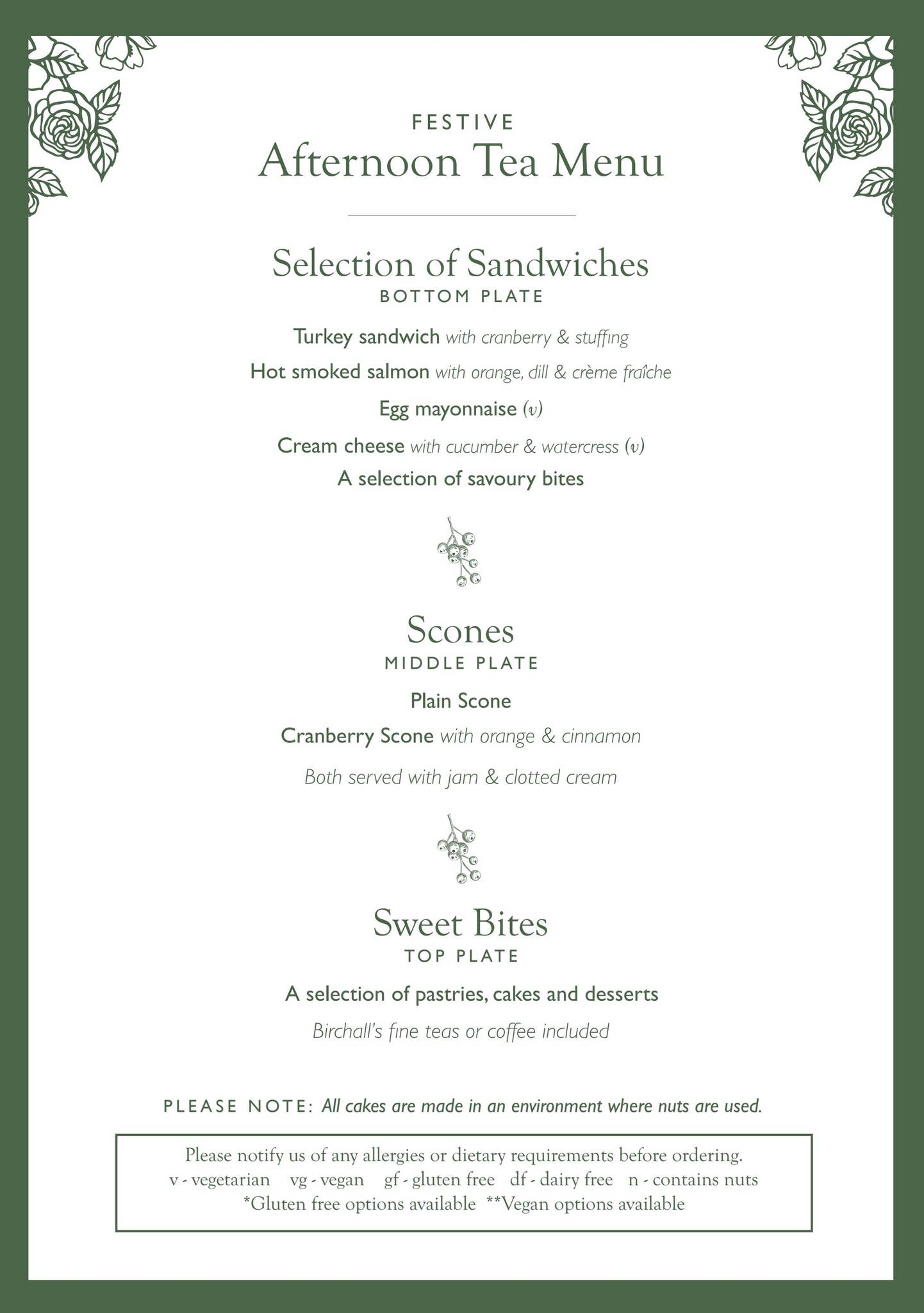 Festive Afternoon Tea Menu by David Austin Roses - Issuu