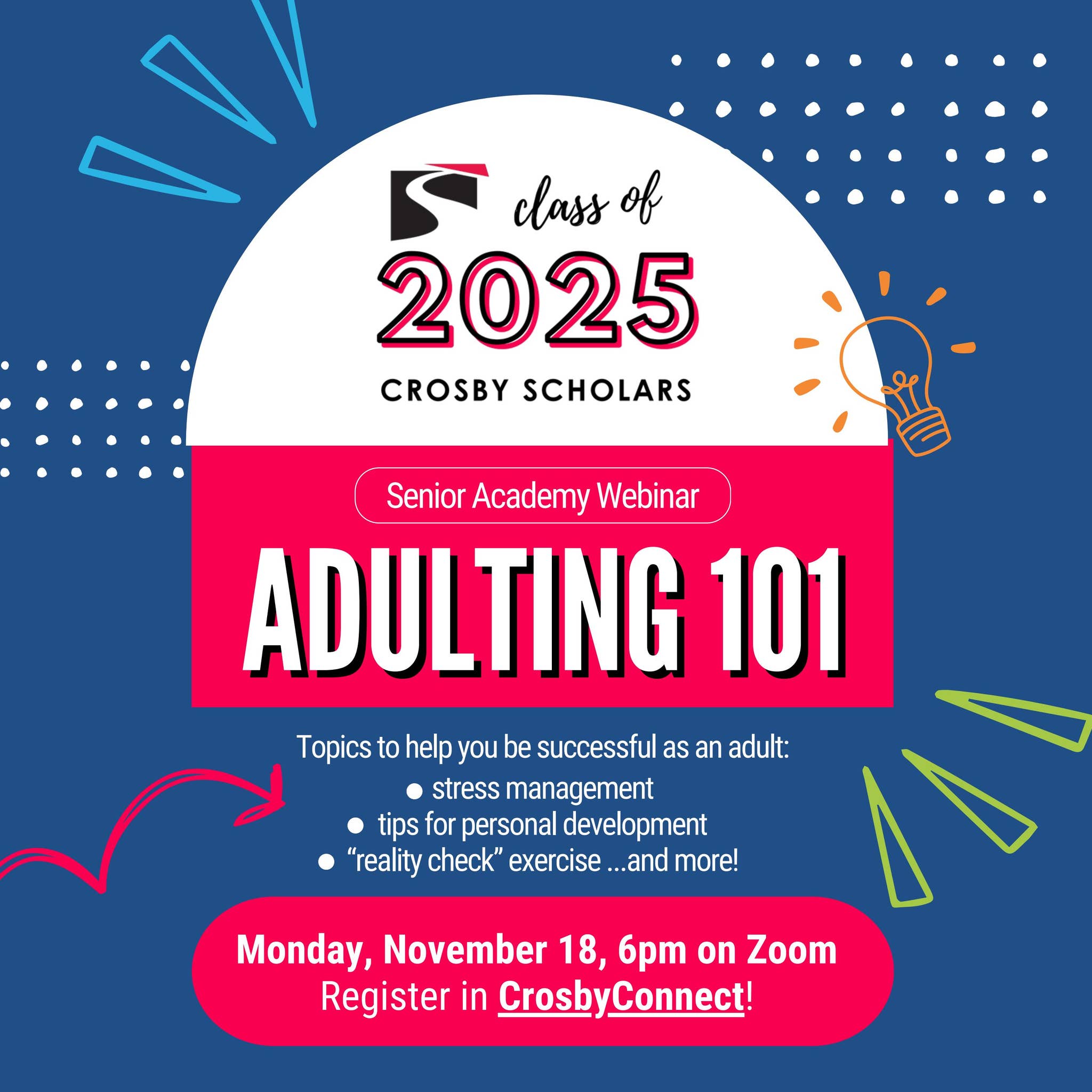 Adulting 101 | Class of 2025 Senior Academy by Crosby Scholars ...