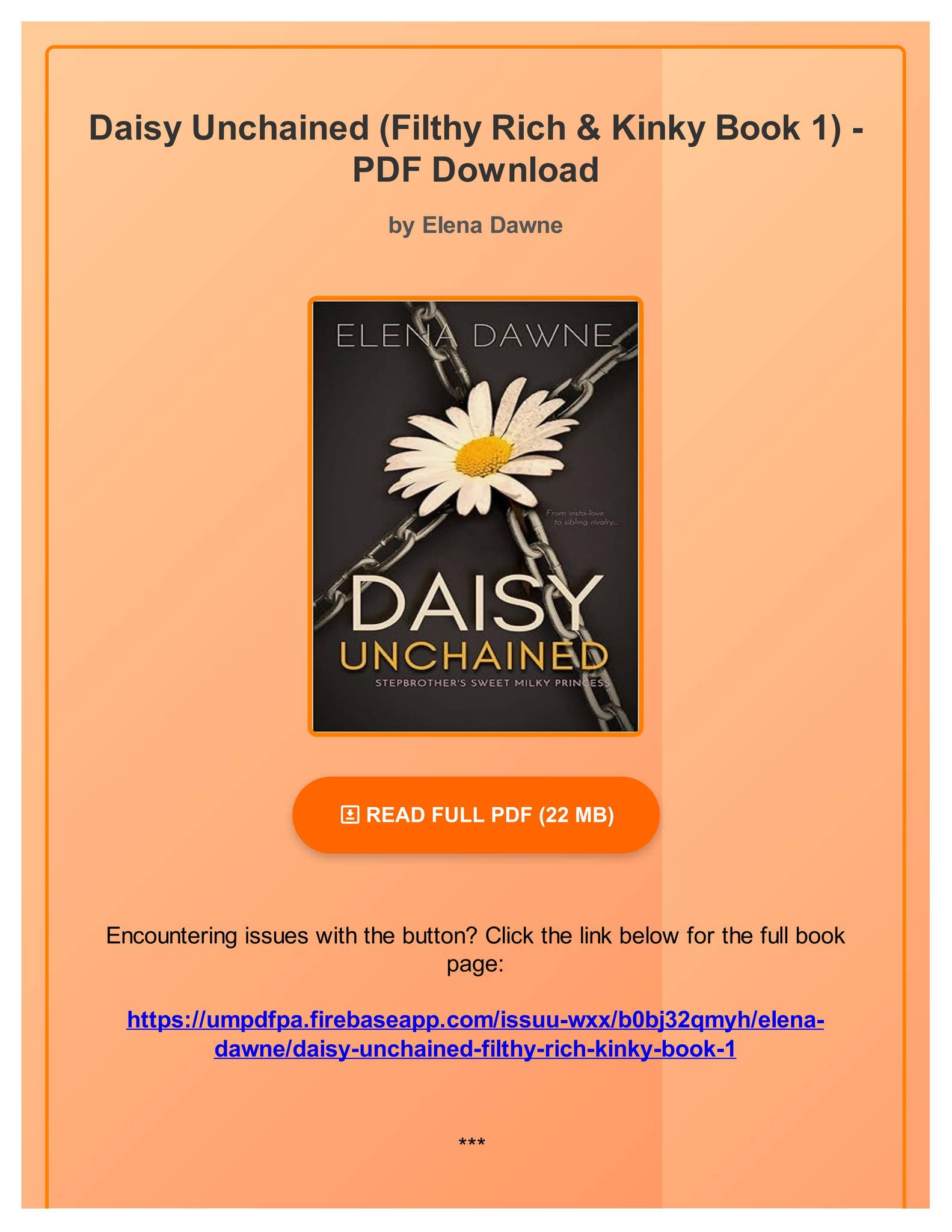 EBOOK Daisy Unchained (Filthy Rich & Kinky Book 1) by Elena Dawne by CarleyCollinshl - Issuu