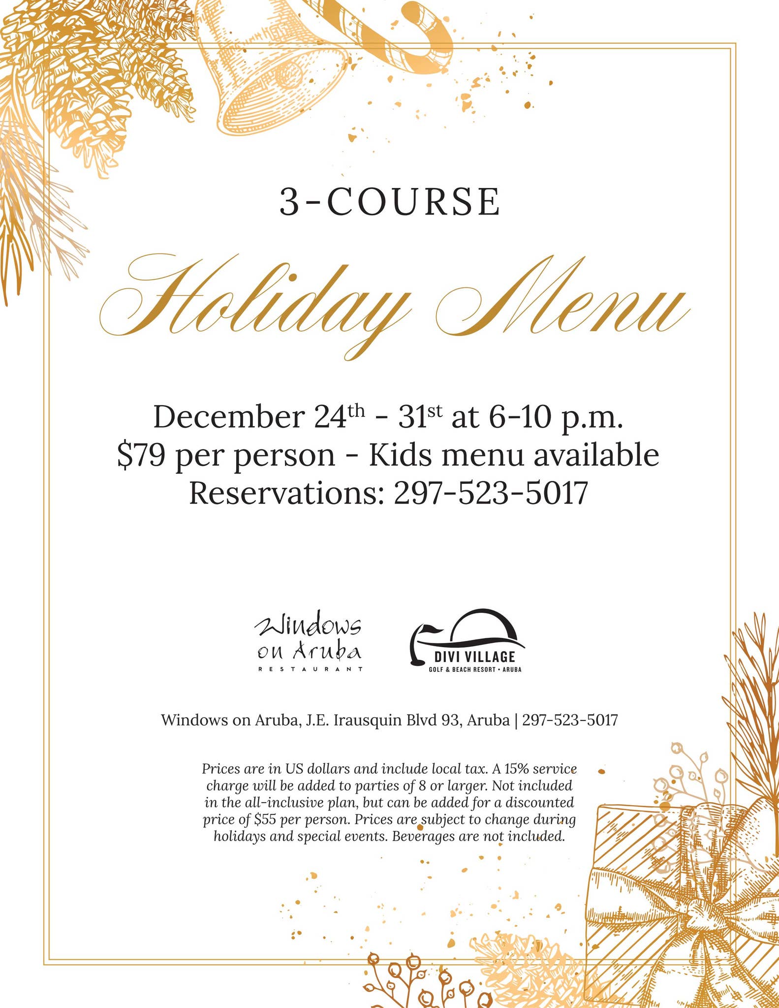 Windows on Aruba Holiday Menu by Divi Resorts - Issuu