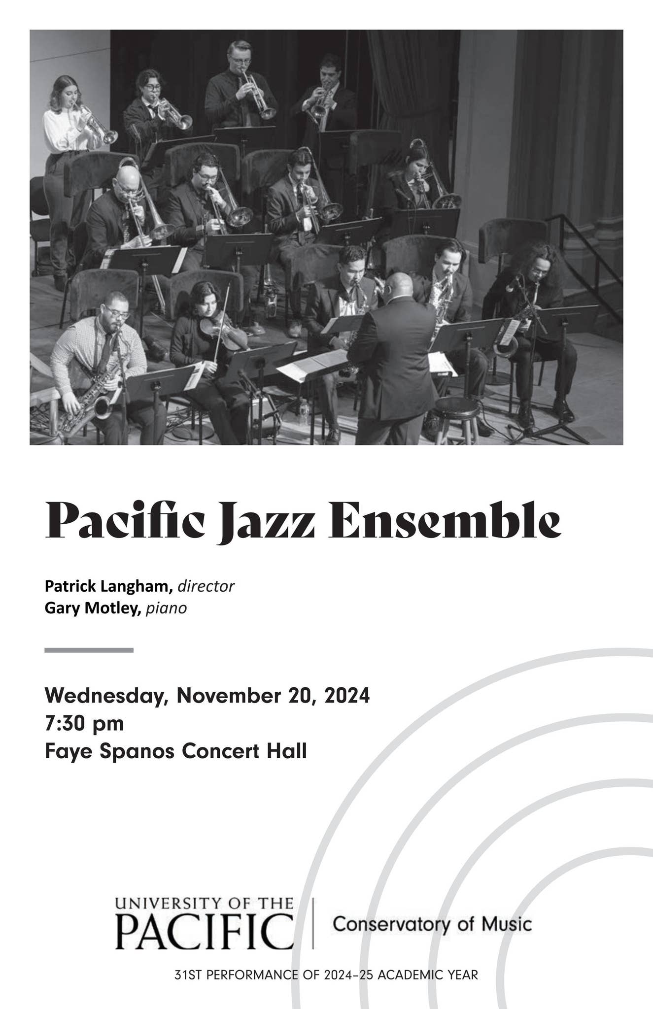 Pacific Jazz Ensemble with Gary Motley by University of the Pacific ...