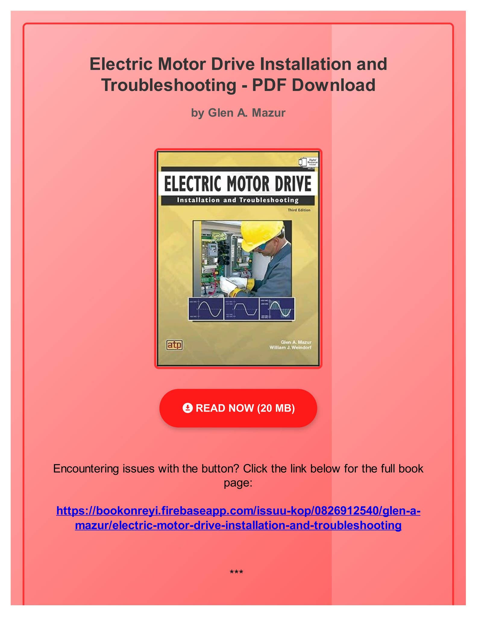 [PDF) Electric Motor Drive Installation and Troubleshooting by Glen A. Mazur by JulieHettingergp ...