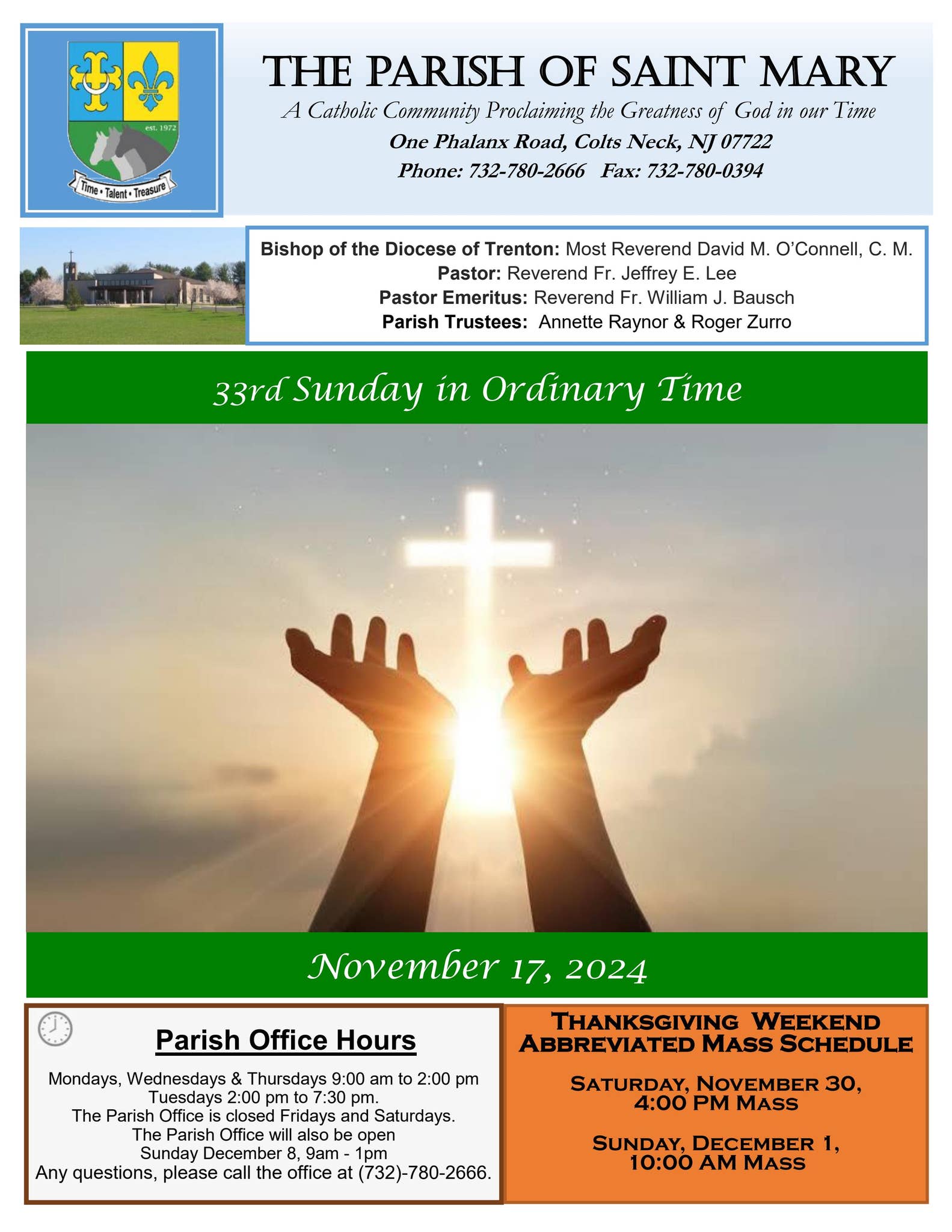 33rd Sunday in Ordinary Time by The Parish of Saint Mary - Issuu