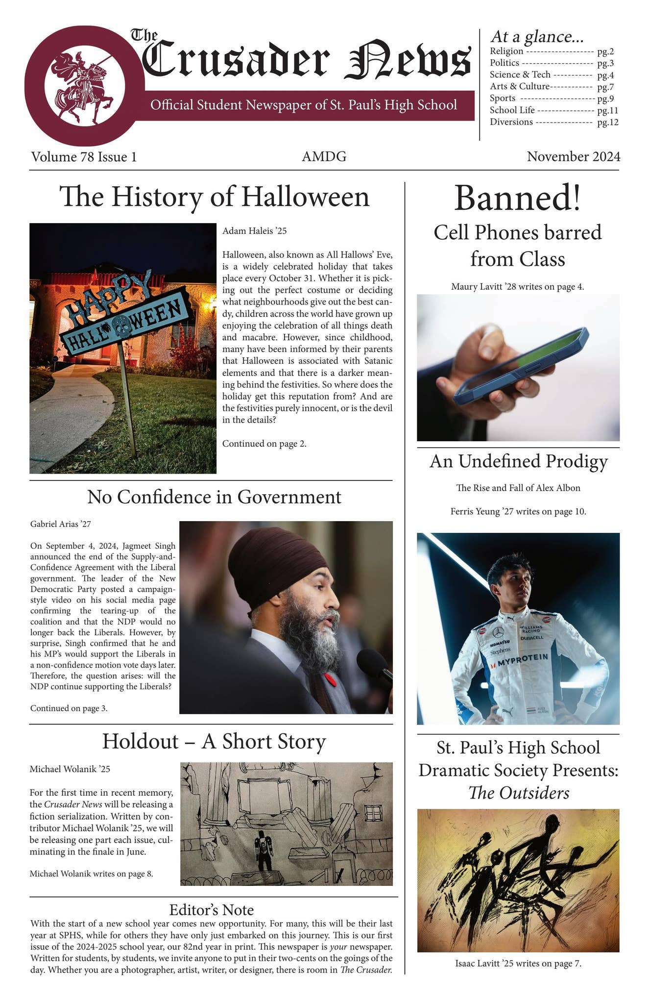 The Crusader News - November 2024 - Vol 78 Issue 1 by St. Paul's High ...