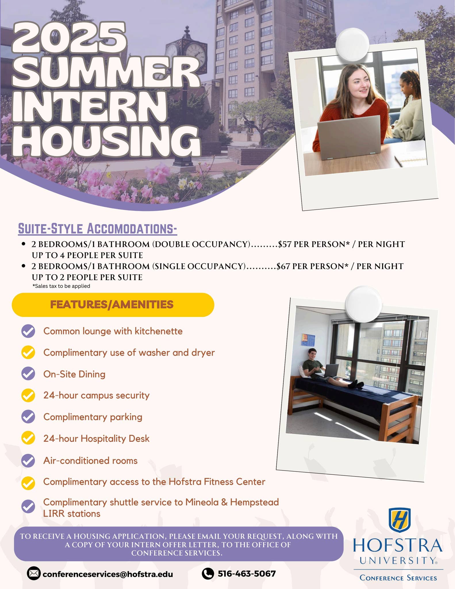 Summer Intern Housing | Hofstra University by Hofstra University - Issuu