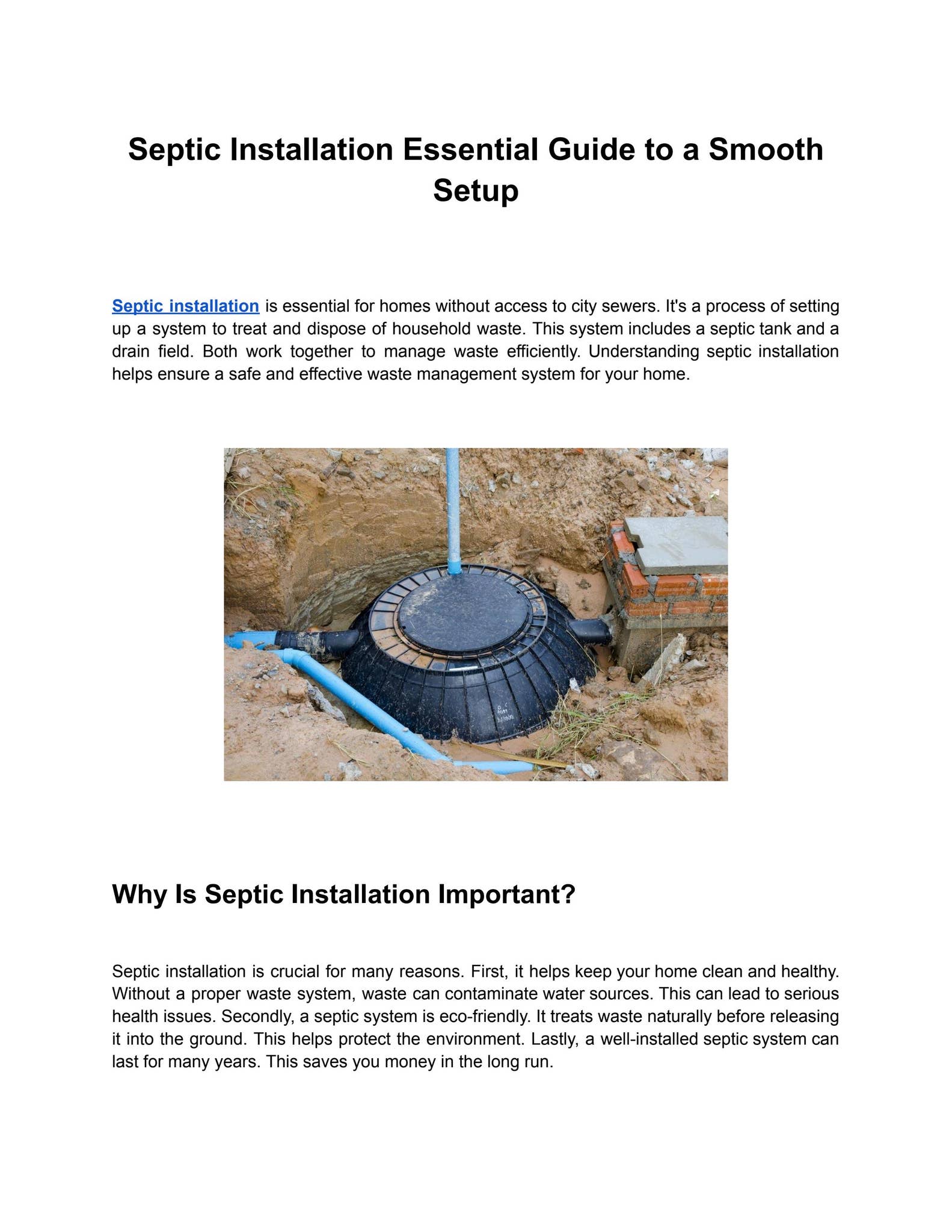 Components of a Septic System by septicinstallation - Issuu