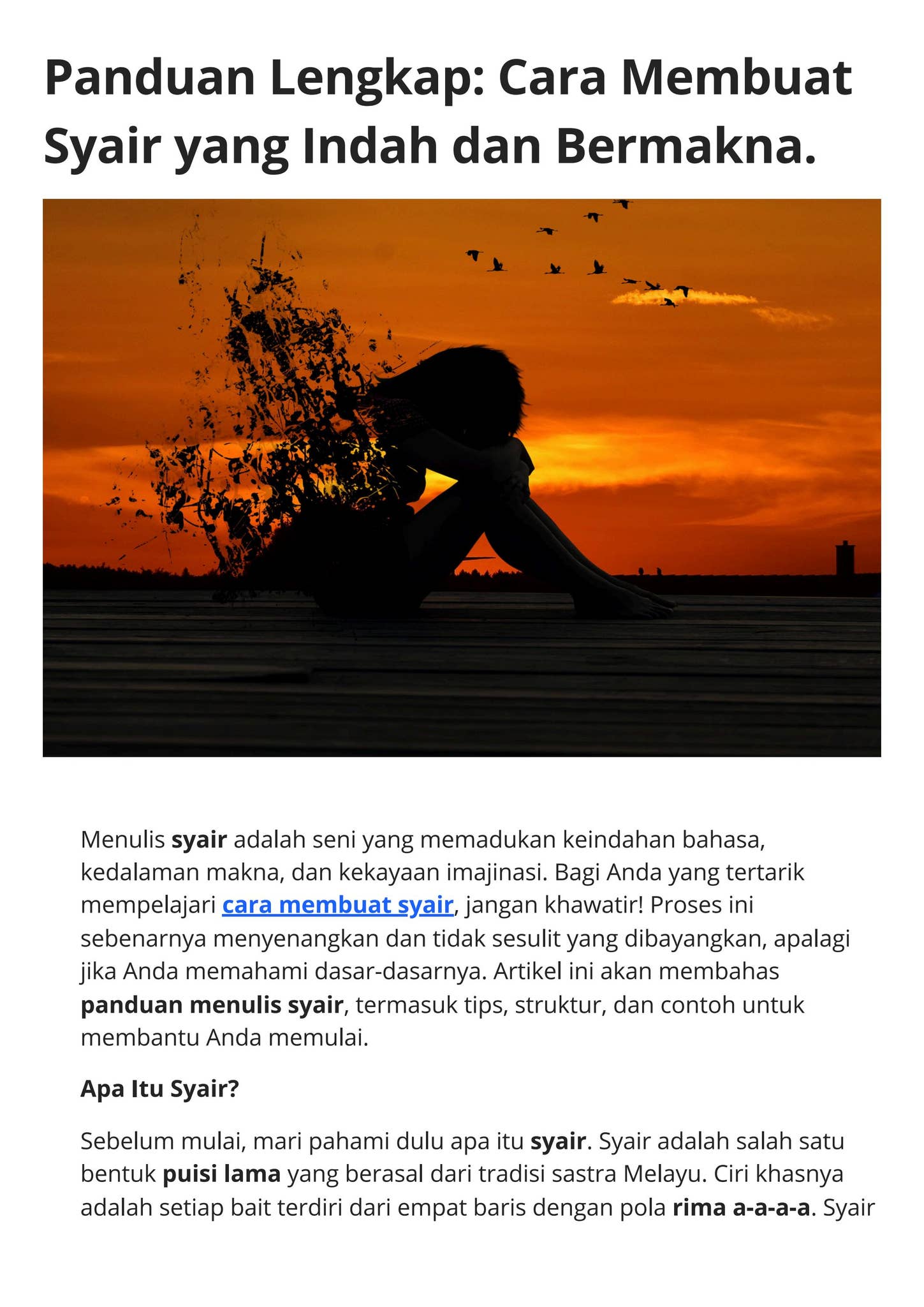 Panduan Lengkap: Cara Membuat Syair yang Indah dan Bermakna by ddandrn ...