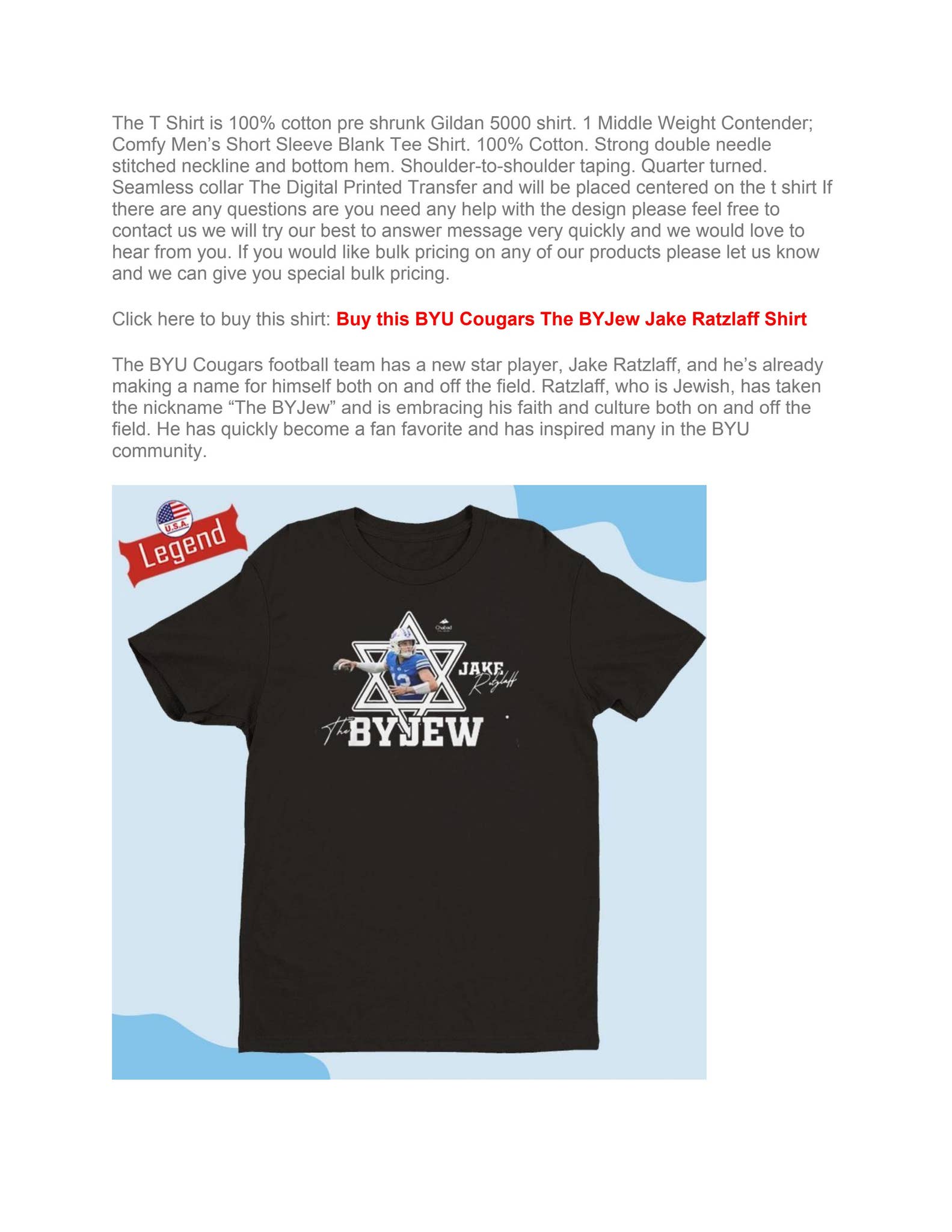 BYU Cougars The BYJew Jake Ratzlaff Shirt by Heli Tee USA - Issuu