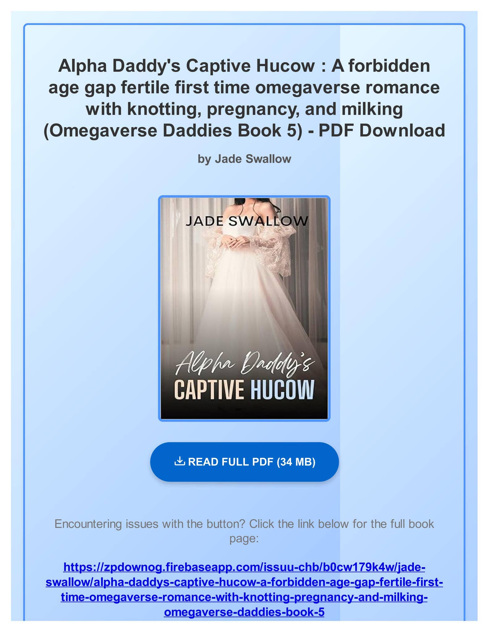 Free PDF Alpha Daddy's Captive Hucow : A forbidden age gap fertile first time omegaverse romance ...