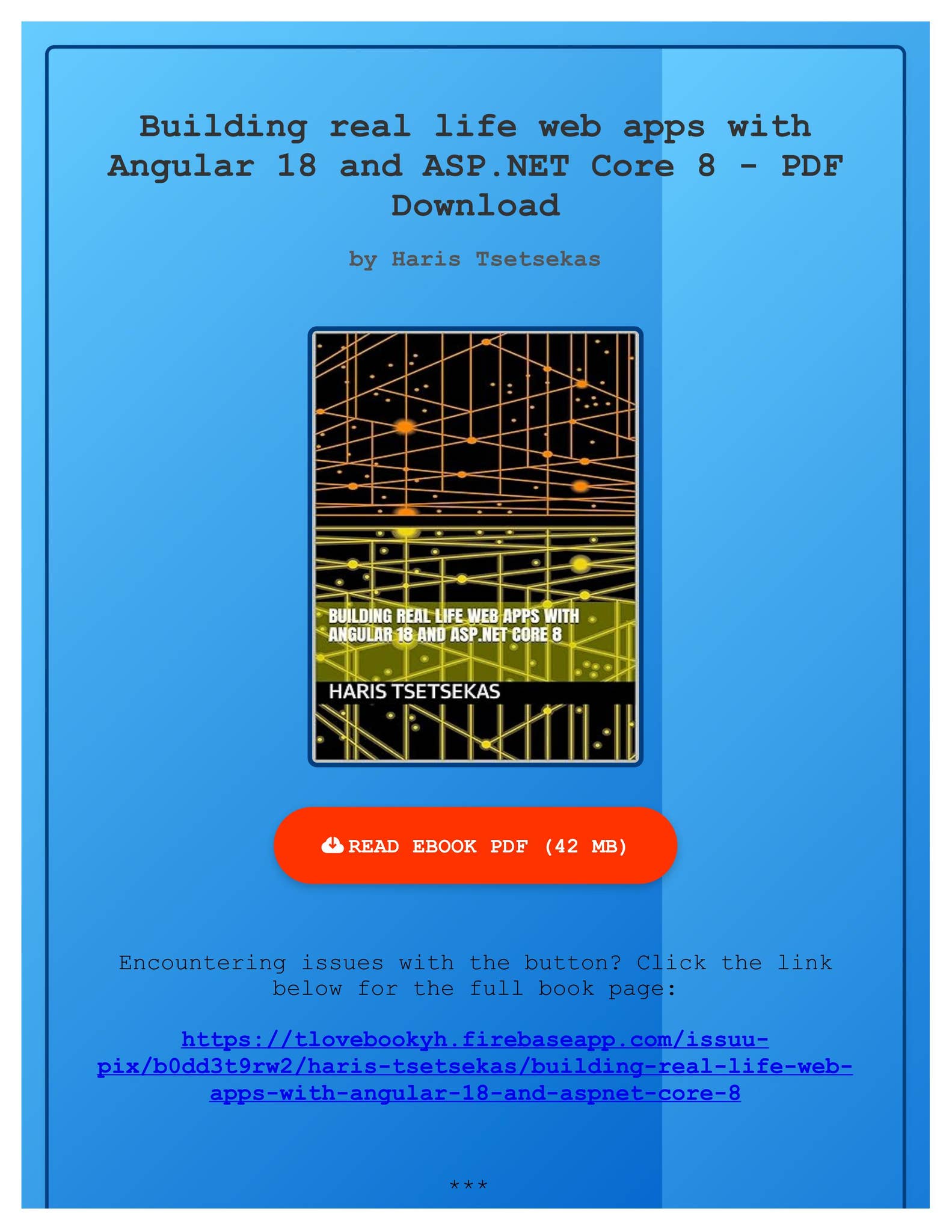 PDF Free Building real life web apps with Angular 18 and ASP.NET Core 8 ... PDF Free Building real life web apps with Angular 18 and ASP.NET Core 8 ...