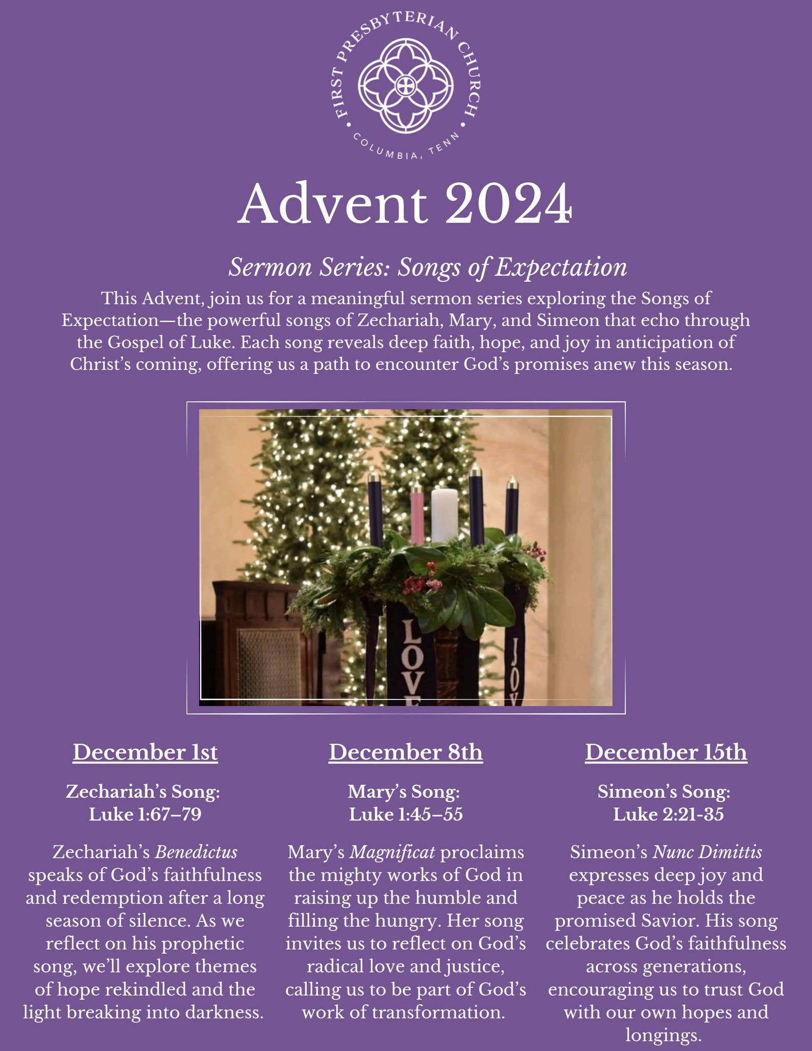 FPC Columbia Advent 2024 Brochure by FPCCCommunications - Issuu