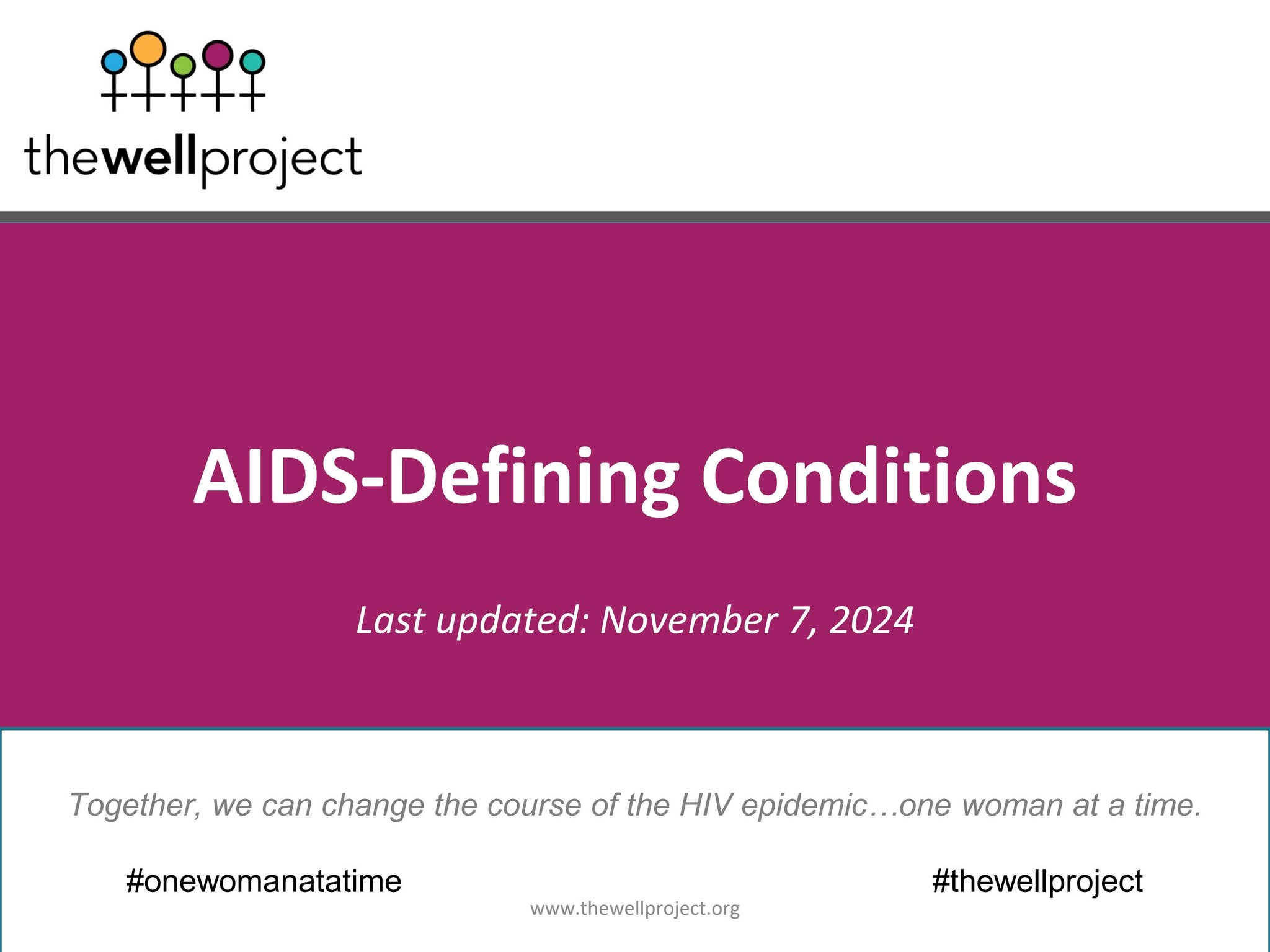AIDS-Defining Conditions (11/2024) by The Well Project - Issuu
