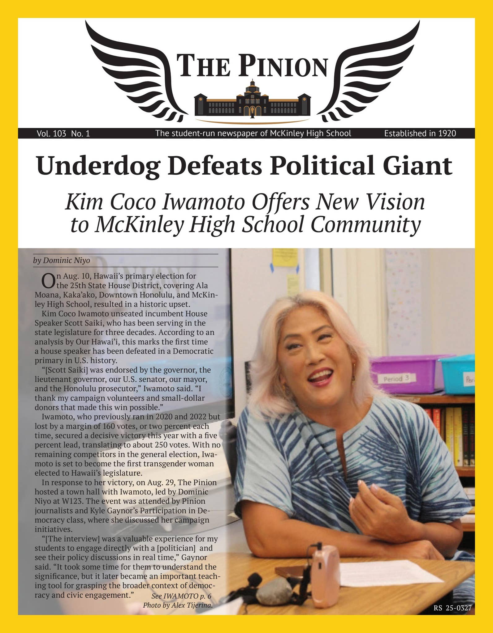 The Pinion Vol. 103 No. 1 October 2024 by The Pinion - McKinley High ...