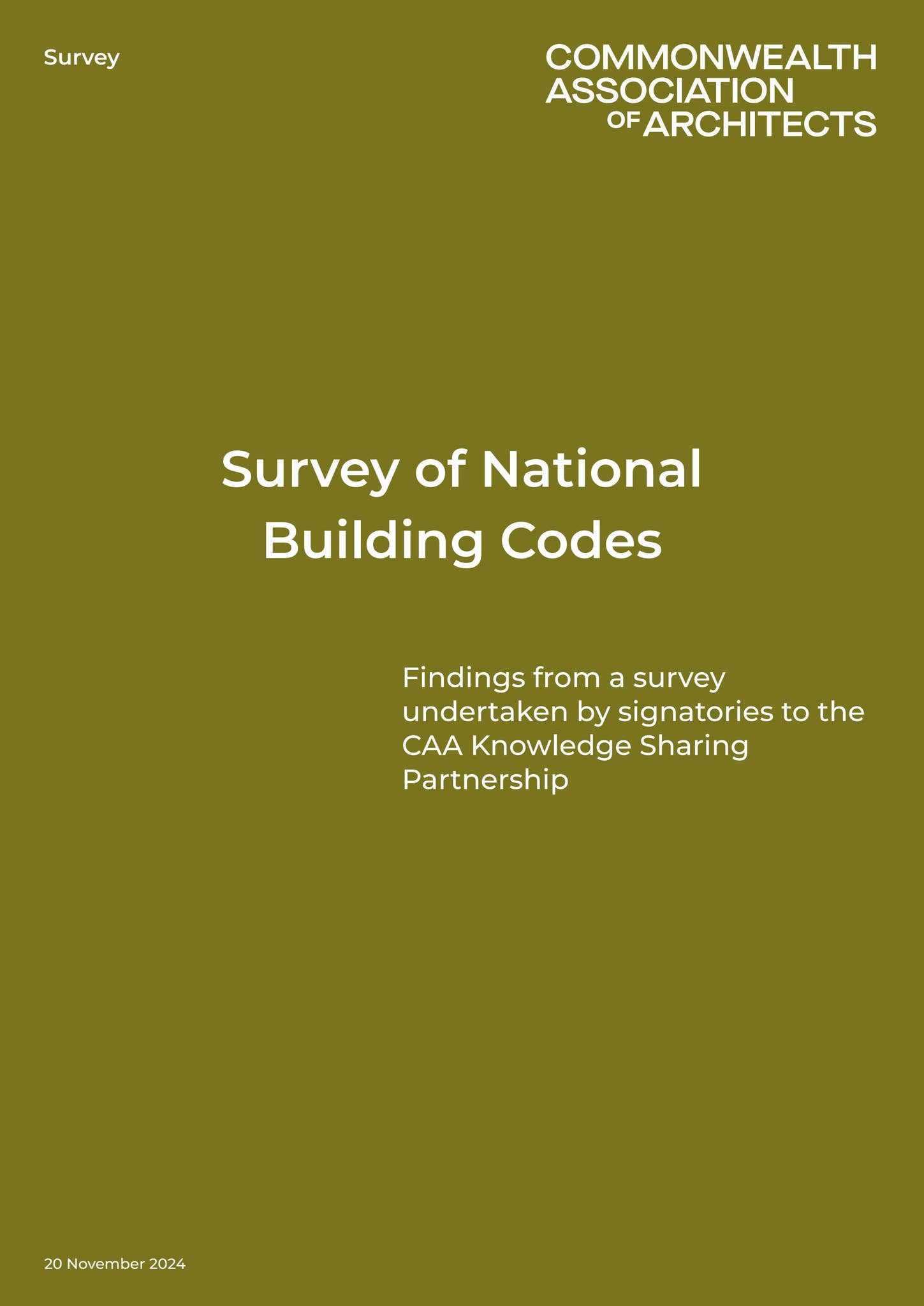 CAA Survey of National Building Codes by Commonwealth Association of ...
