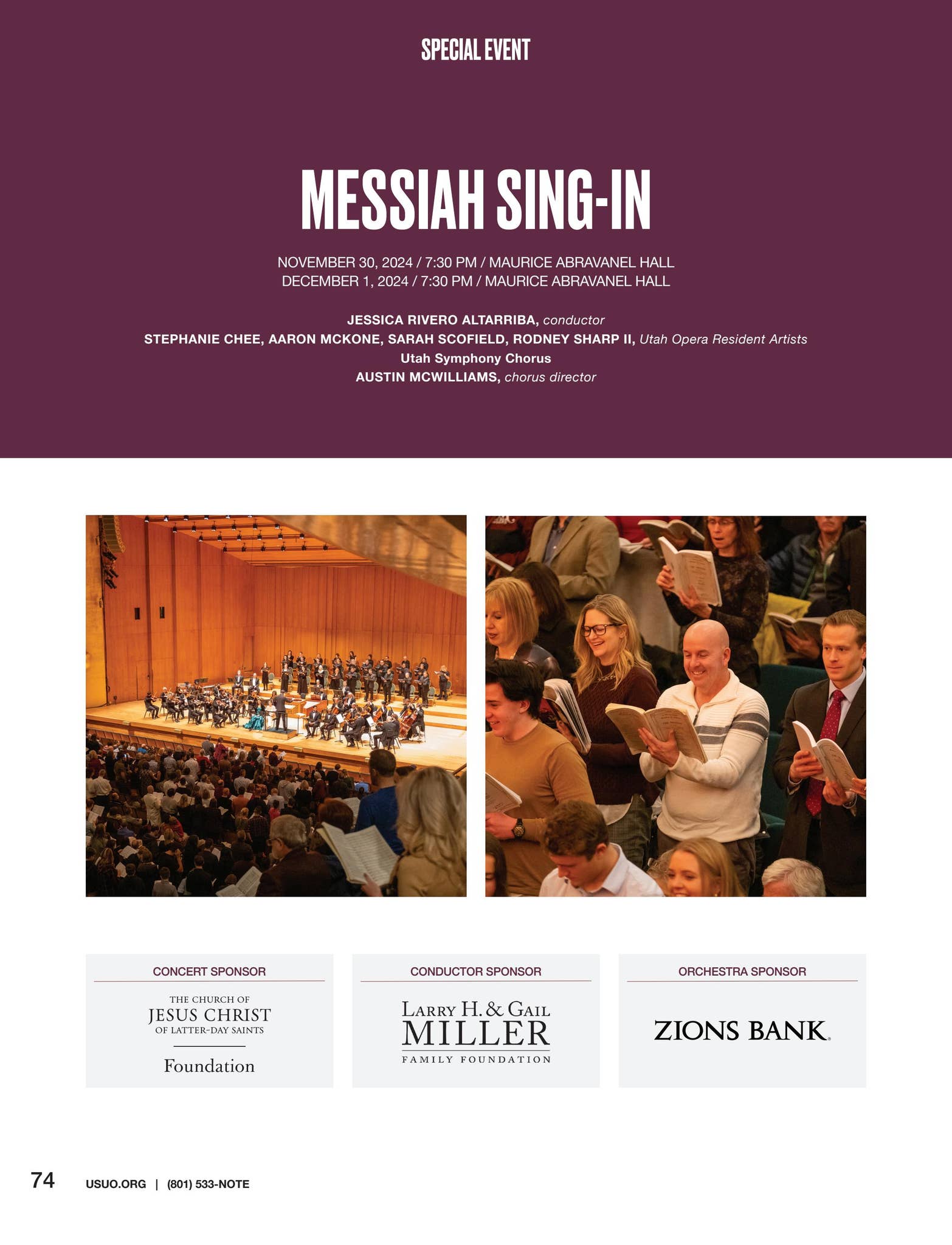 Messiah Sing-In Playbill by Utah Symphony | Utah Opera - Issuu