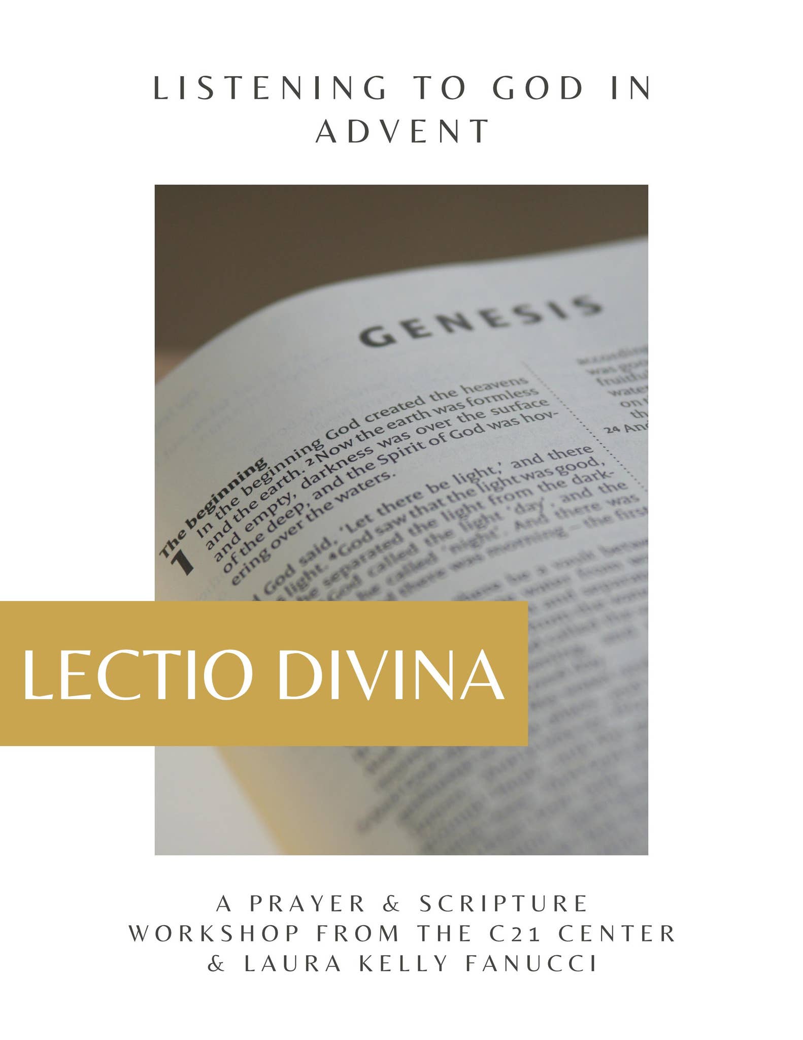 Listening to God in Advent Workshop Guide - Lectio Divina by The Church in the 21st Century ...