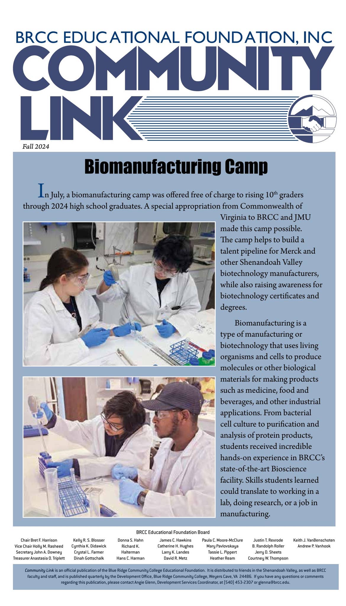 BRCC Community Link Newsletter, Fall 2024 by Blue Ridge Community ...