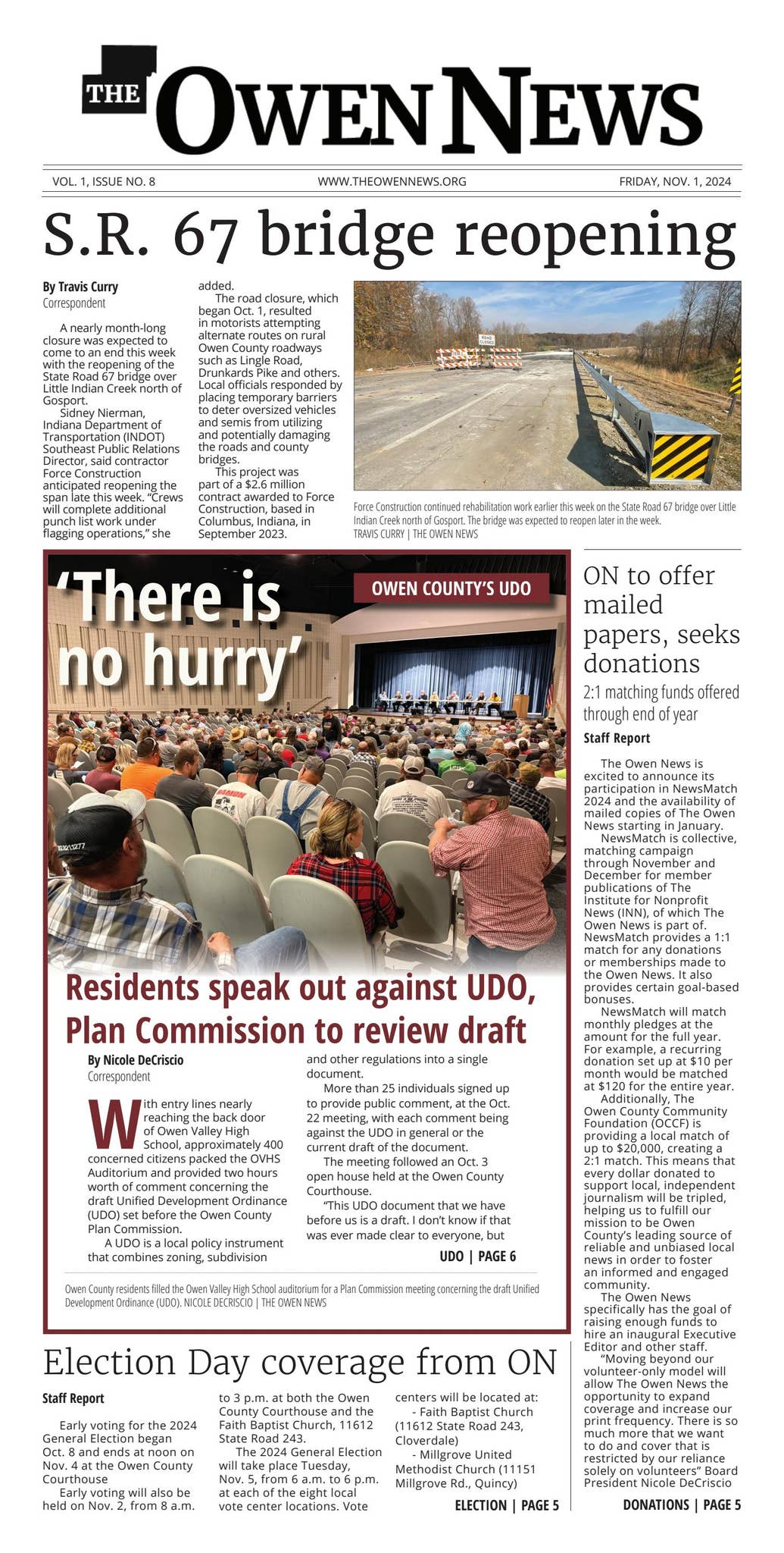The Owen News -- Nov. 1, 2024 (Vol.1, Issue 8) by The Owen News - Issuu