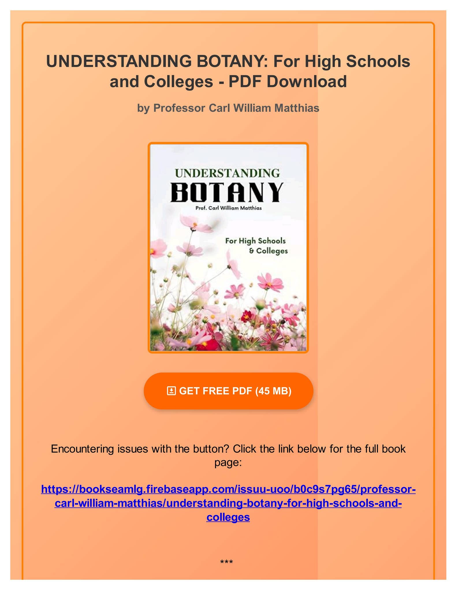 Ebook Understanding Botany For High Schools And Colleges Pdf Free