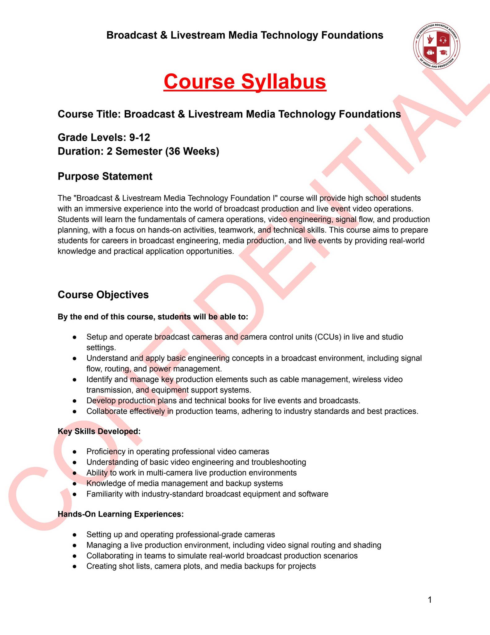 Course Materials- Broadcast & Live Media Technology Fundamentals by The ...