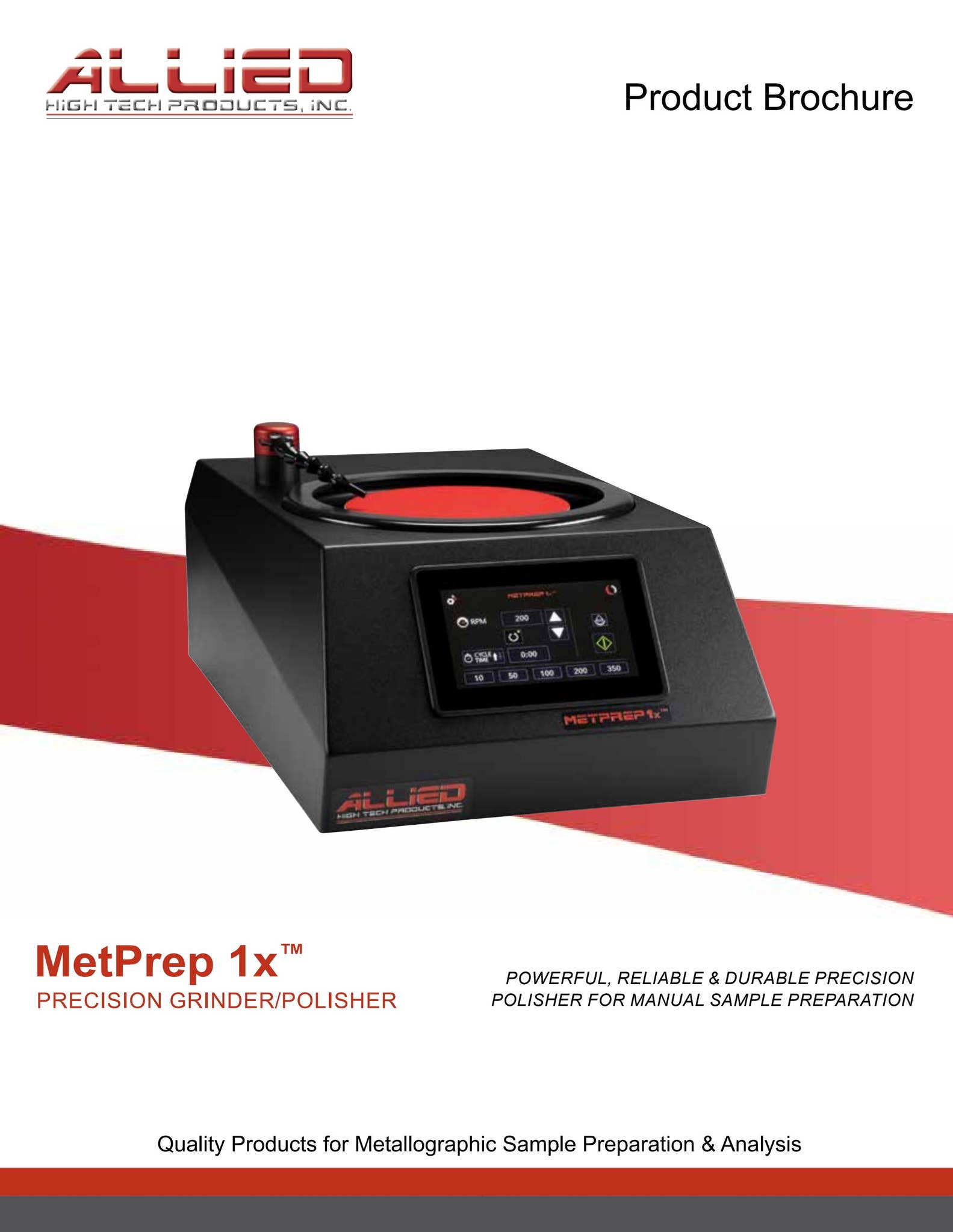 MetPrep 1x™ Precision Grinder/Polisher Brochure by Allied High Tech ...