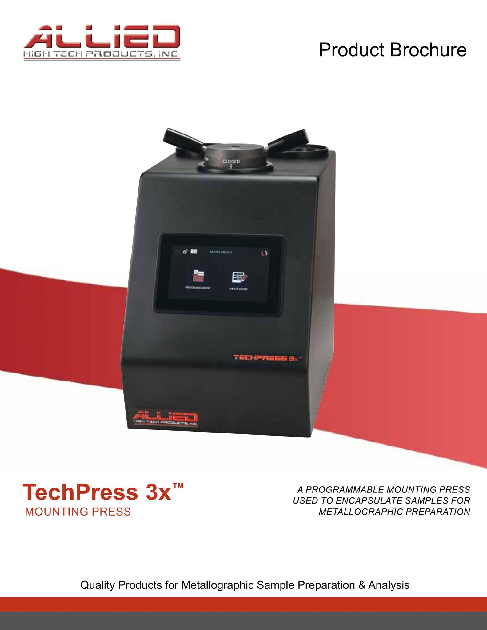 TechPress 3x™ Mounting Press Brochure by Allied High Tech Products - Issuu