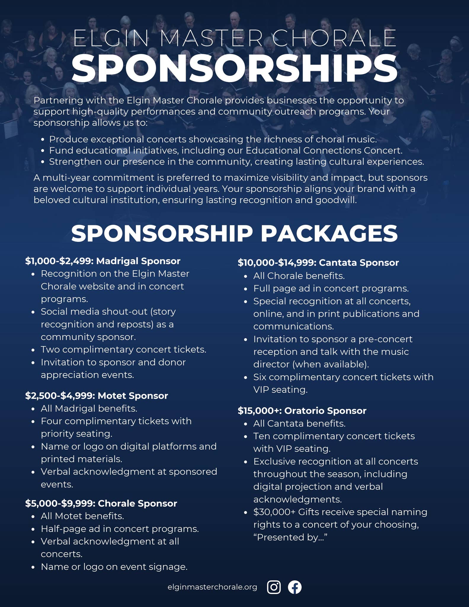 Elgin Master Chorale Sponsorships by elginmasterchorale - Issuu