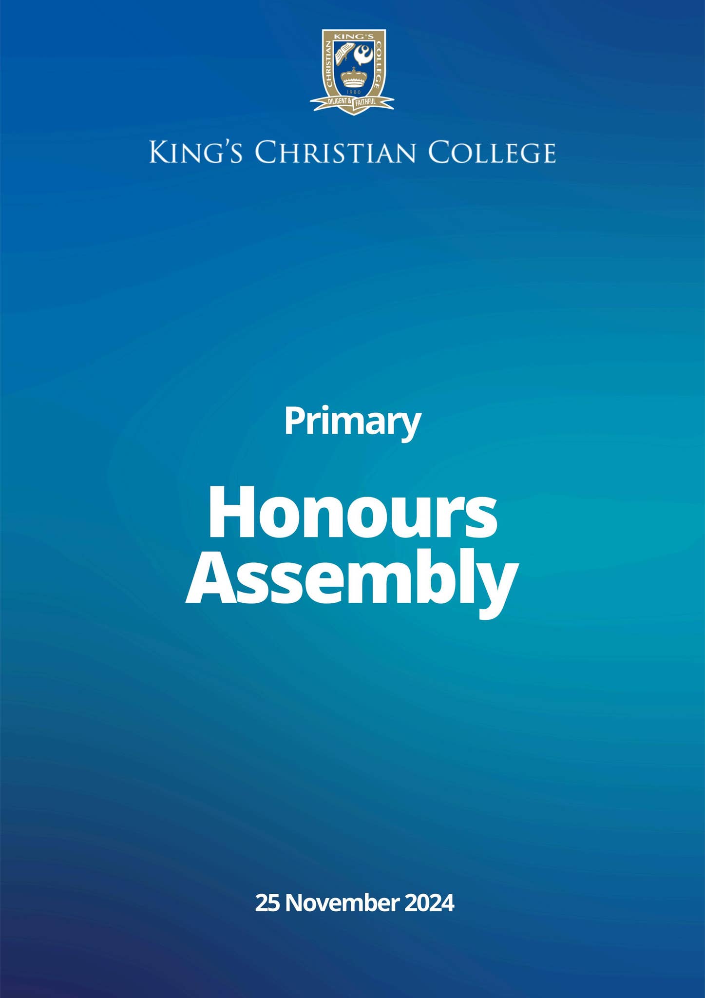 PMA Primary Honours Assembly - Term 4 by King's Christian College - Issuu