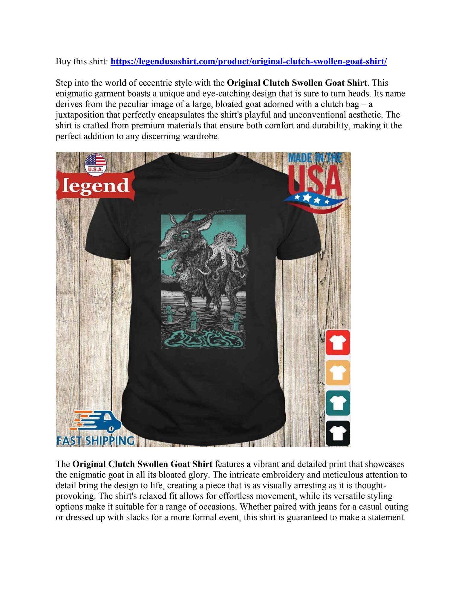 Original Clutch Swollen Goat Shirt by Heli Tee USA - Issuu