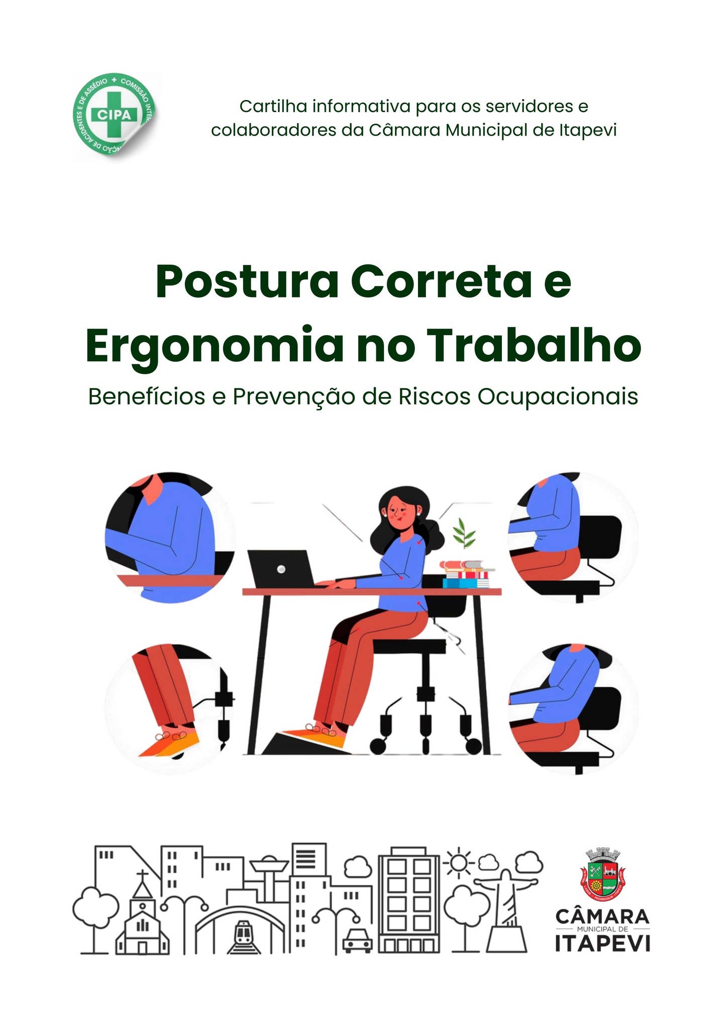 Postura Correta e Ergonomia no Trabalho - Cartilha Cipaa by Câmara Municipal de Itapevi - Issuu