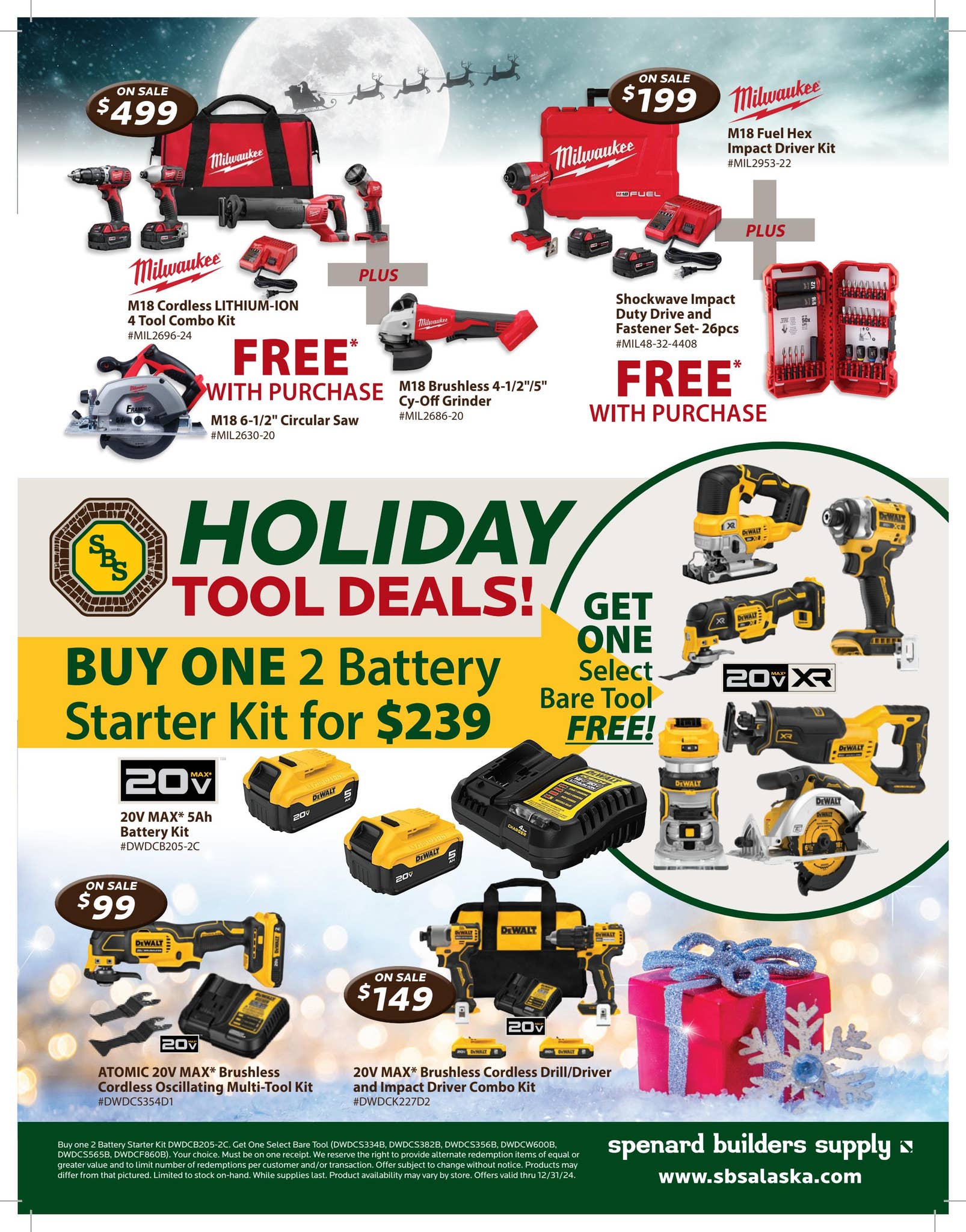 SBS Holiday Tool Deals 2024 Flyer by spenardbuilderssupply - Issuu