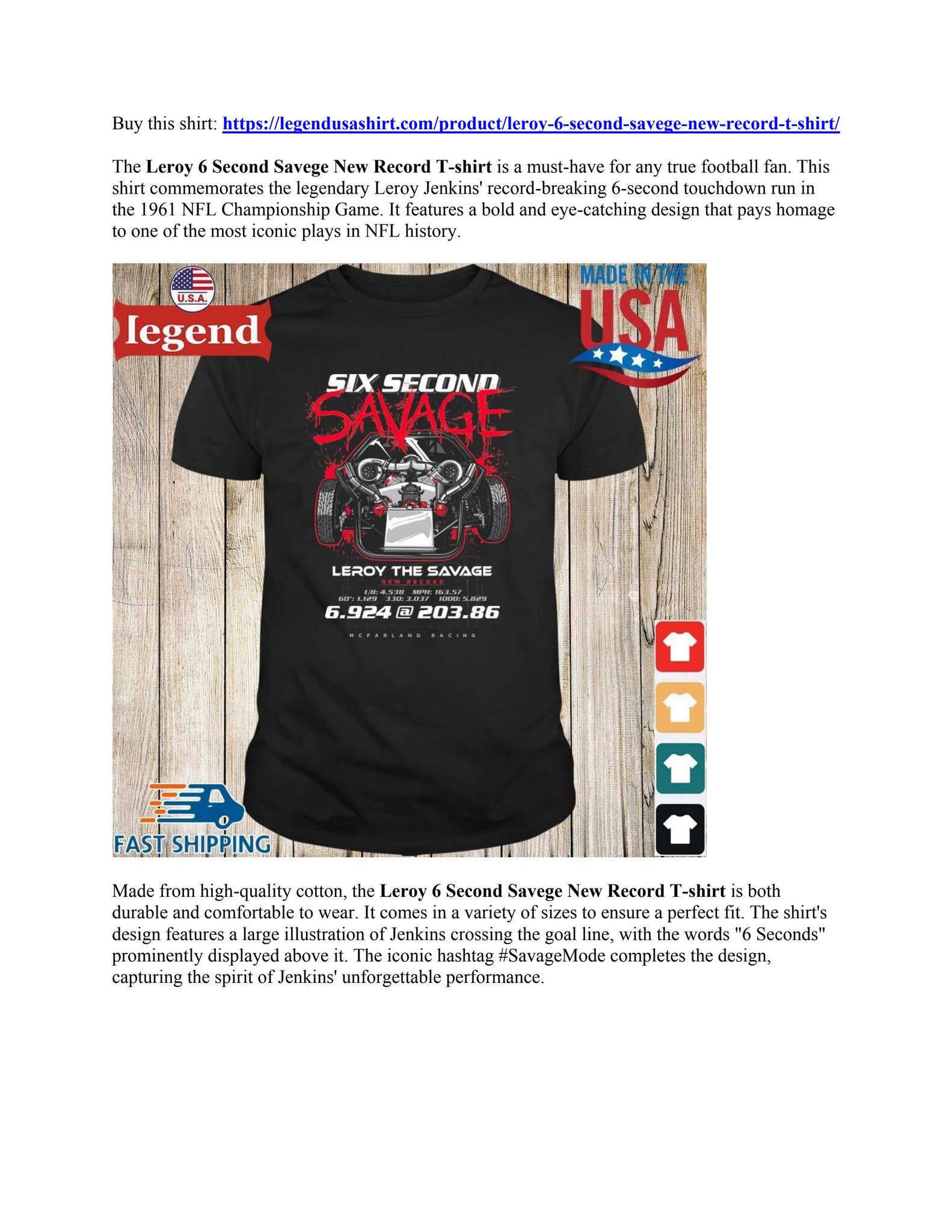 Leroy 6 Second Savege New Record T-shirt by Heli Tee USA - Issuu