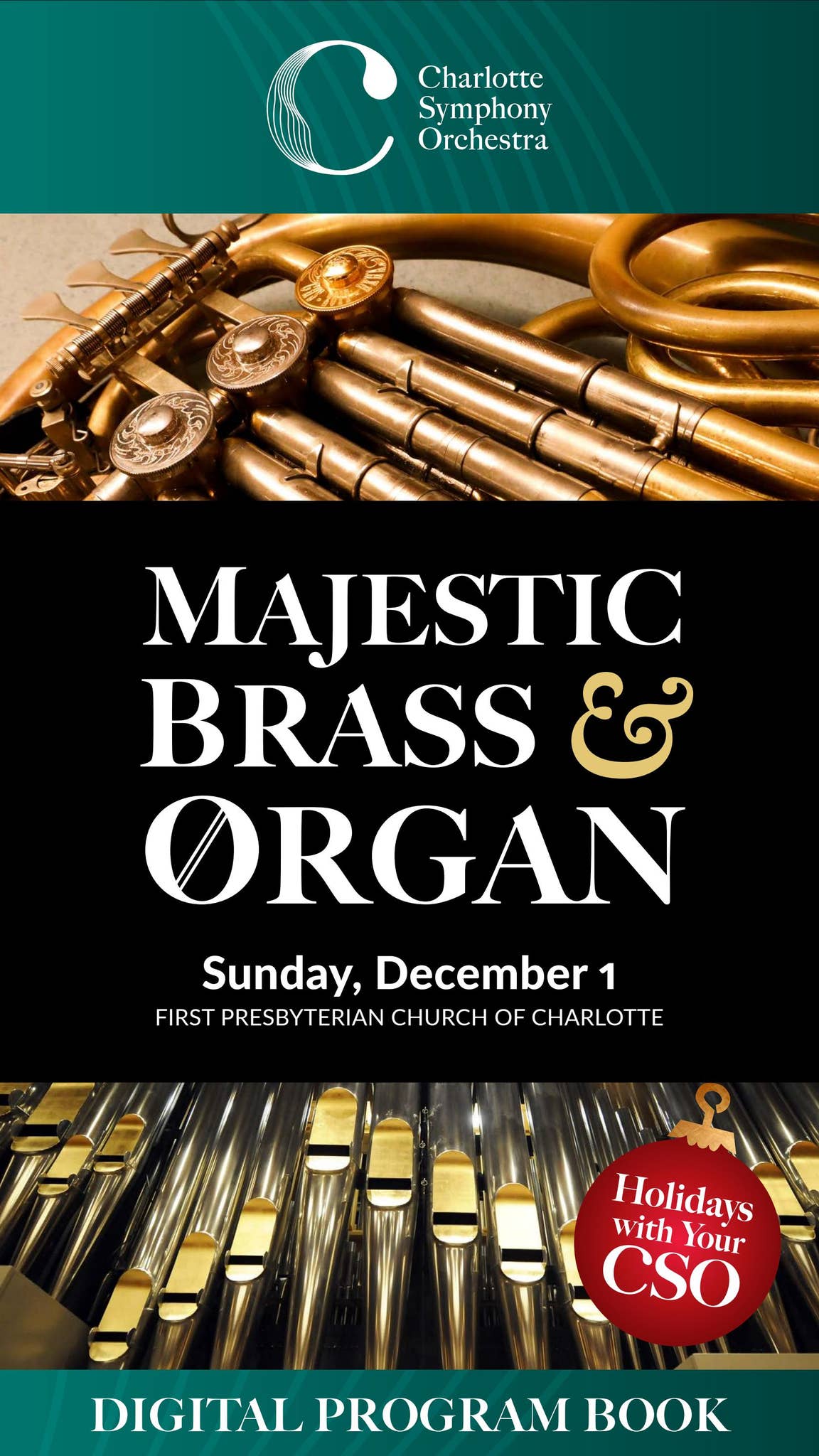 CSO Majestic Brass & Organ - program 12-01-24 by Charlotte Symphony ...