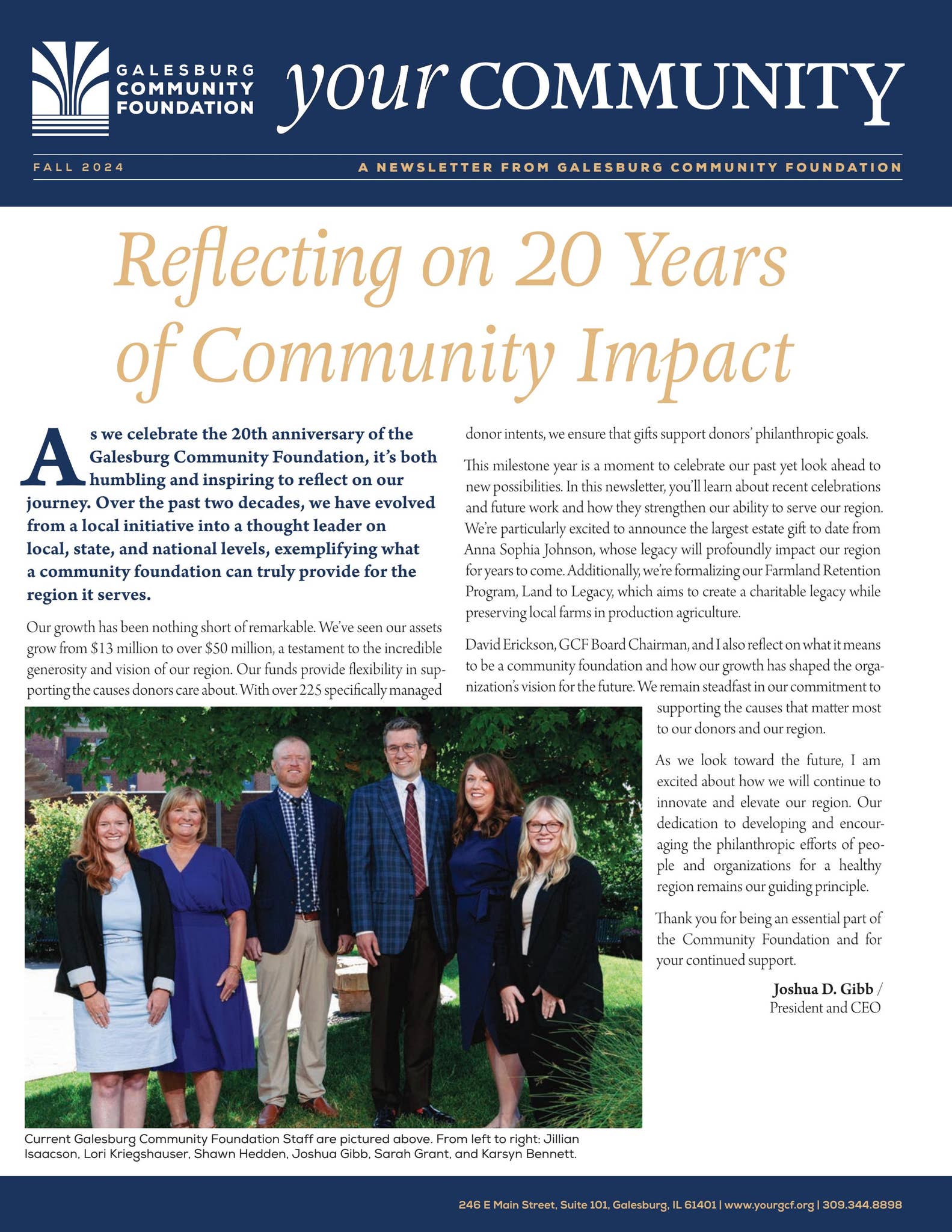 Fall 2024 Newsletter by Galesburg Community Foundation - Issuu