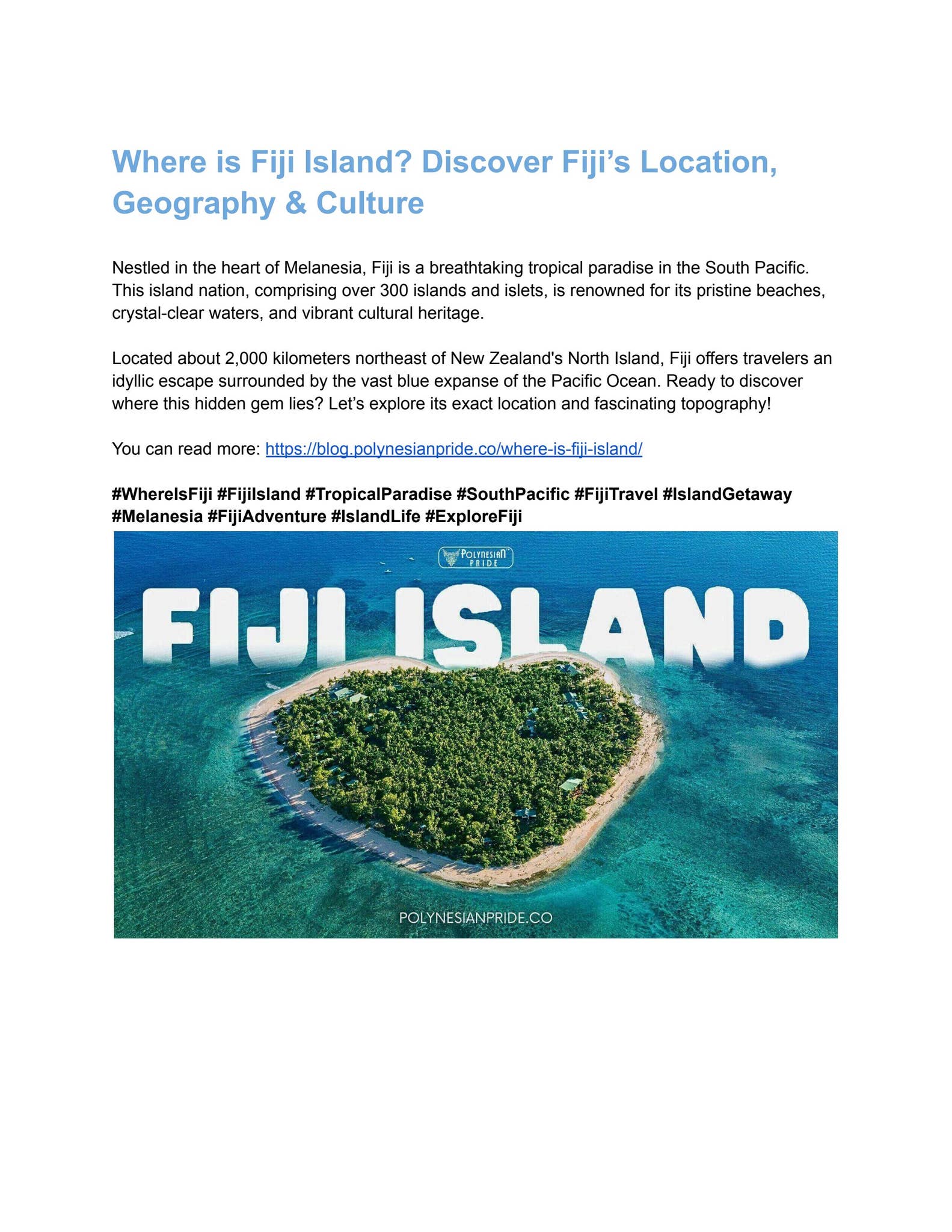 Where is Fiji Island? Discover Fiji’s Location, Geography & Culture by ...