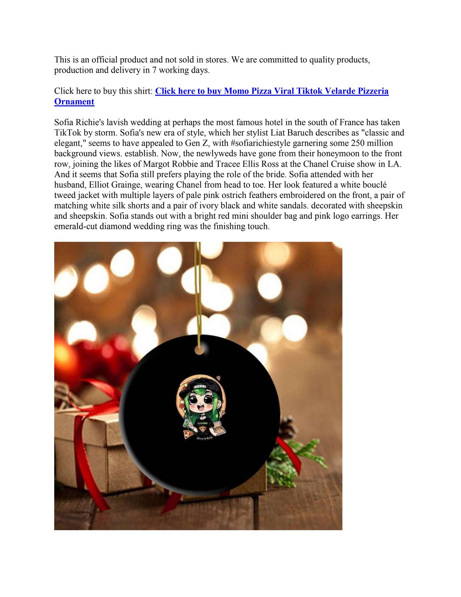 Ornammentprints - Momo Pizza Viral Tiktok Velarde Pizzeria Ornament by ...