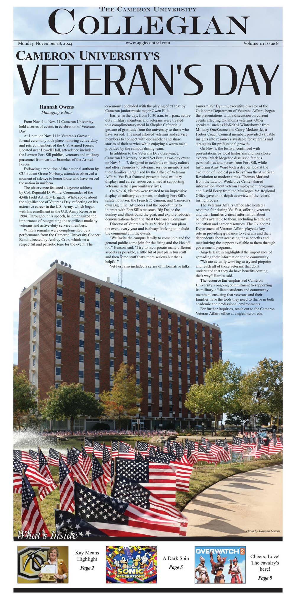 Cameron Collegian Fall 2024 Issue #8 by Cameron University Collegian ...