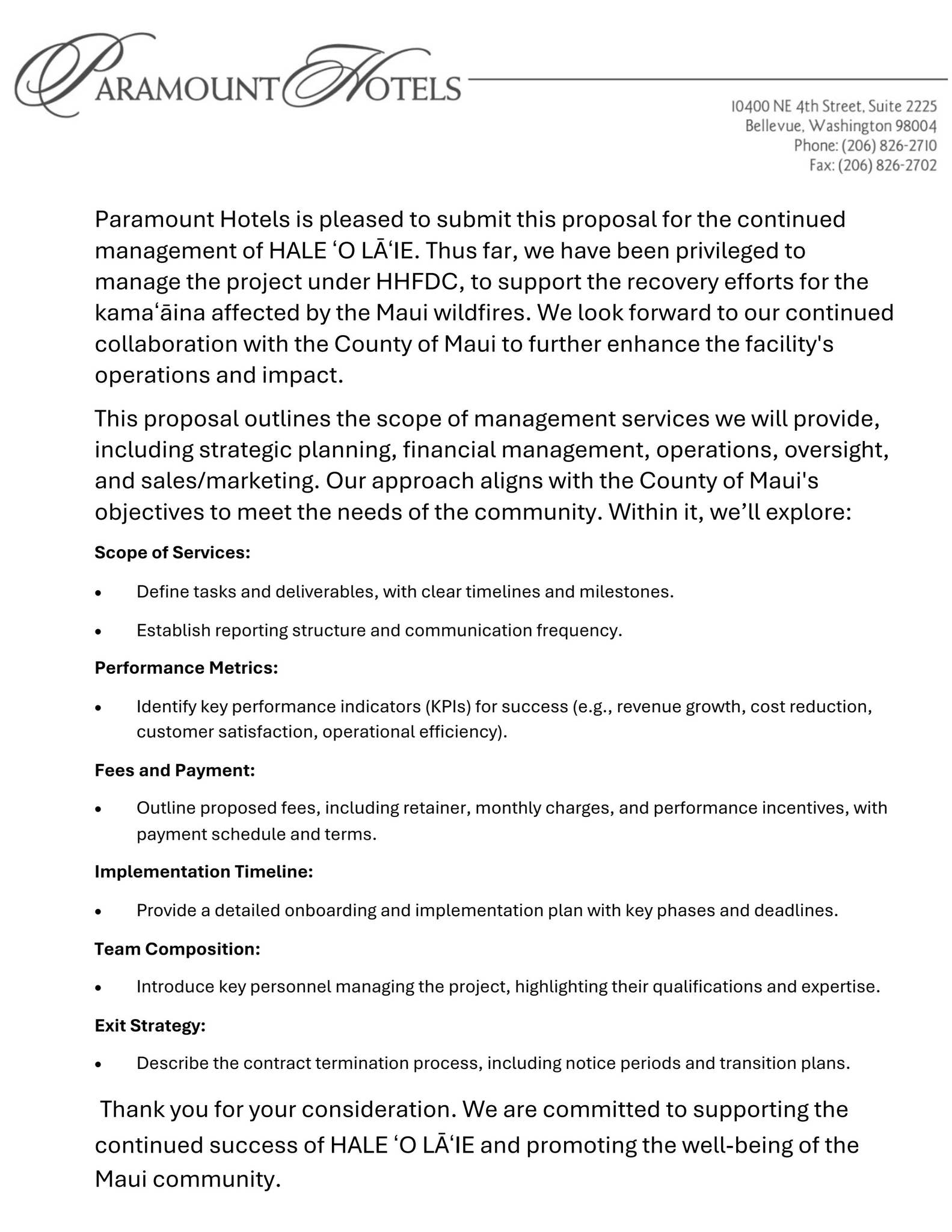 Hale Proposal Binder by paramounthotels - Issuu