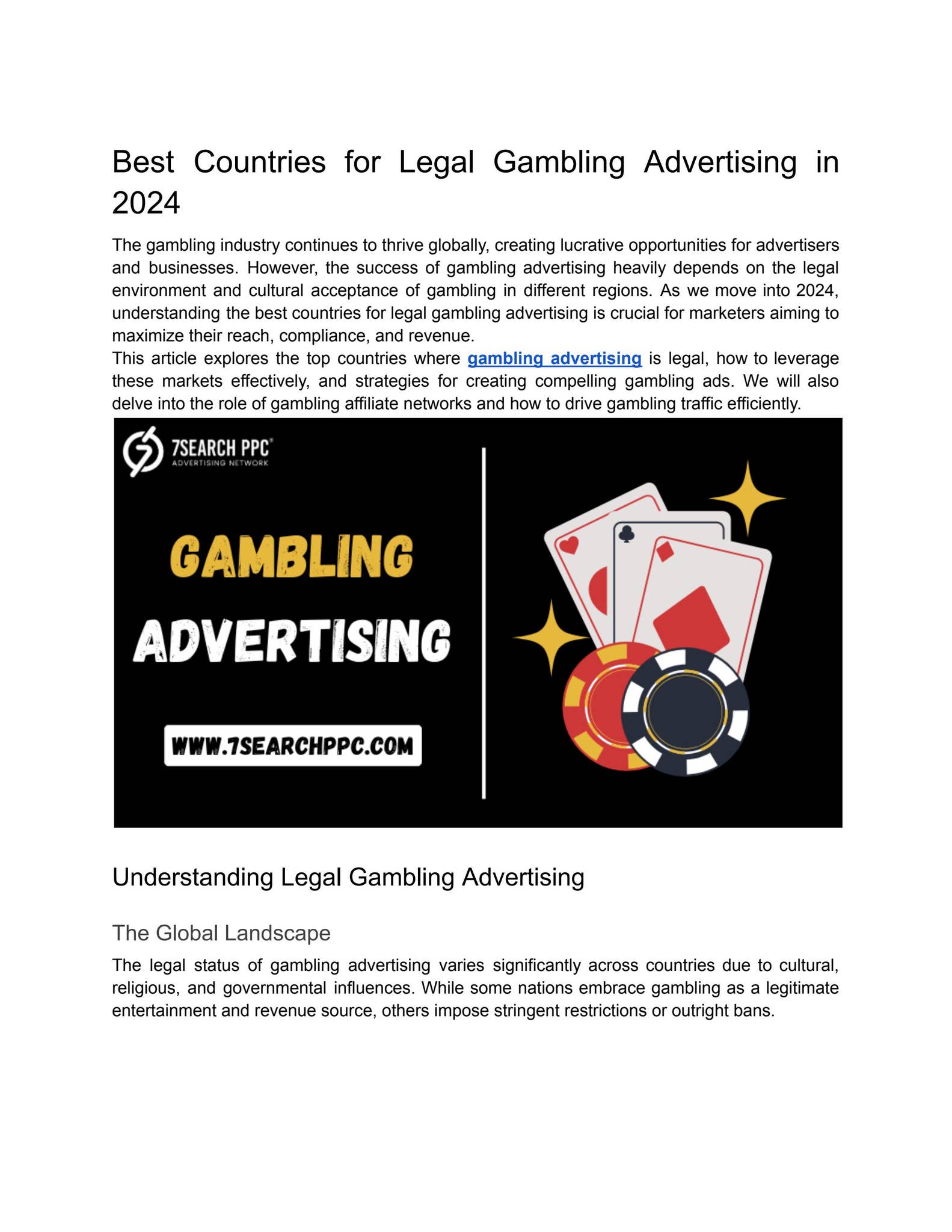 Best Countries for Legal Gambling Advertising in 2024 by ...