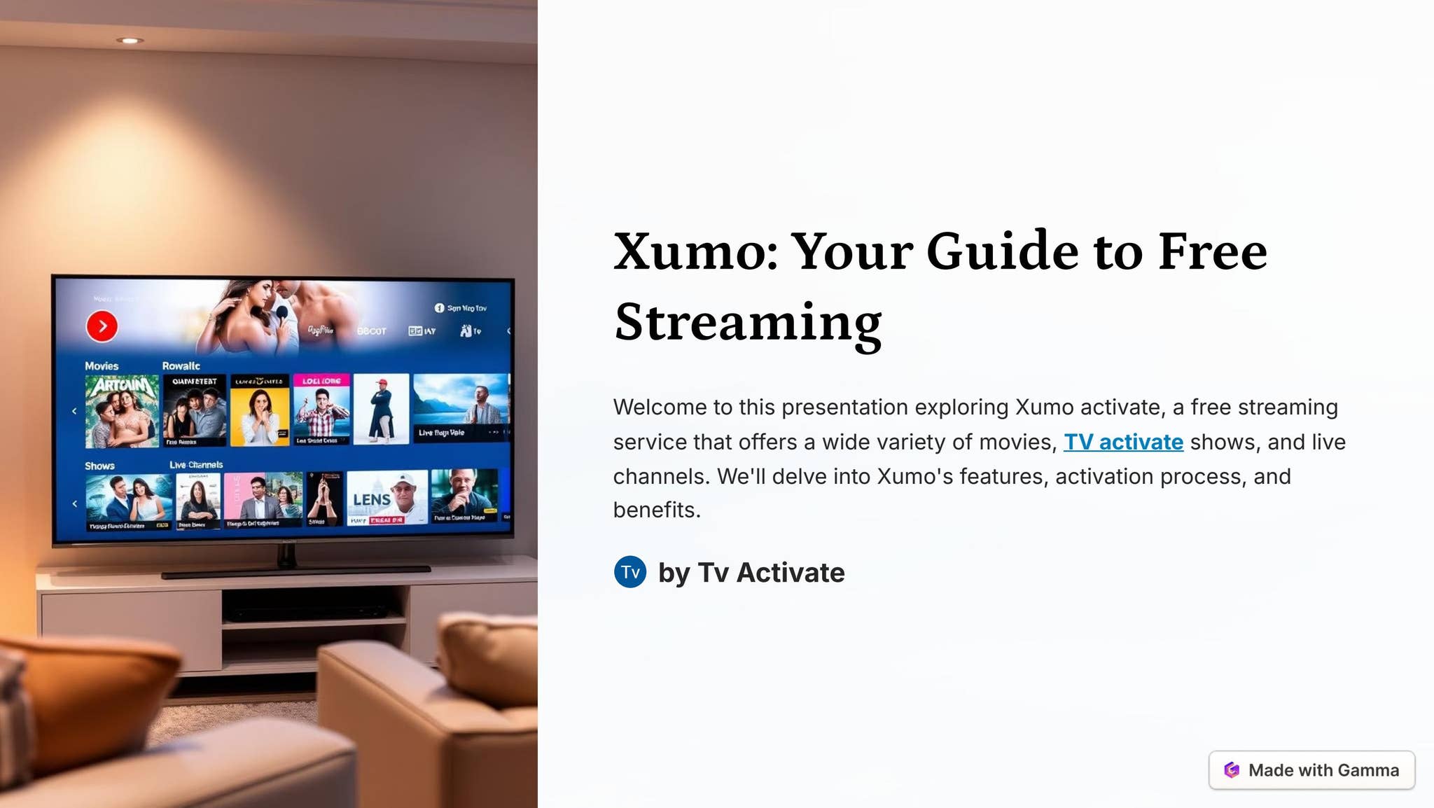 Xumo com Activate by TV Activate - Issuu