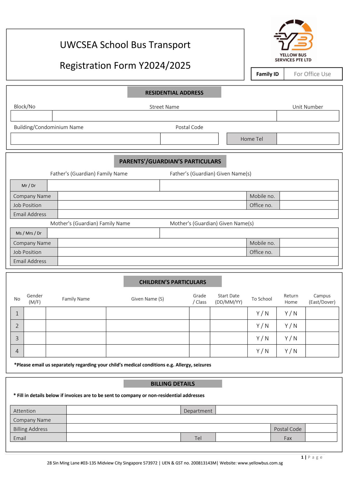 UWCSEA Bus Service Application Packet by uwcsea - Issuu