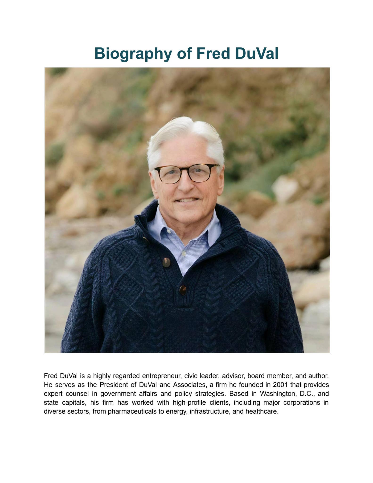 Biography of Fred DuVal by Fred DuVal - Issuu