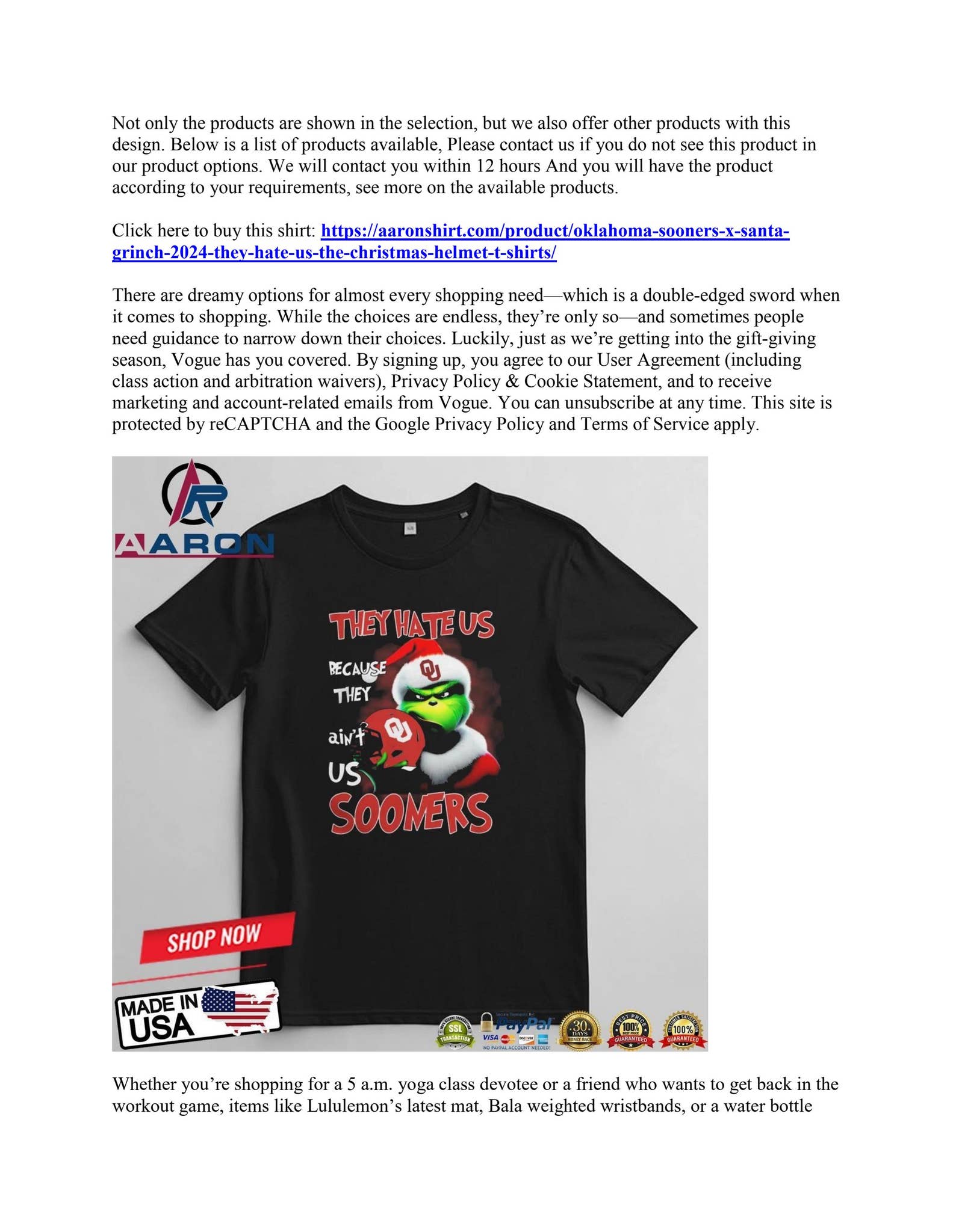 Oklahoma Sooners x Santa Grinch 2024 They Hate Us The Christmas Helmet ...