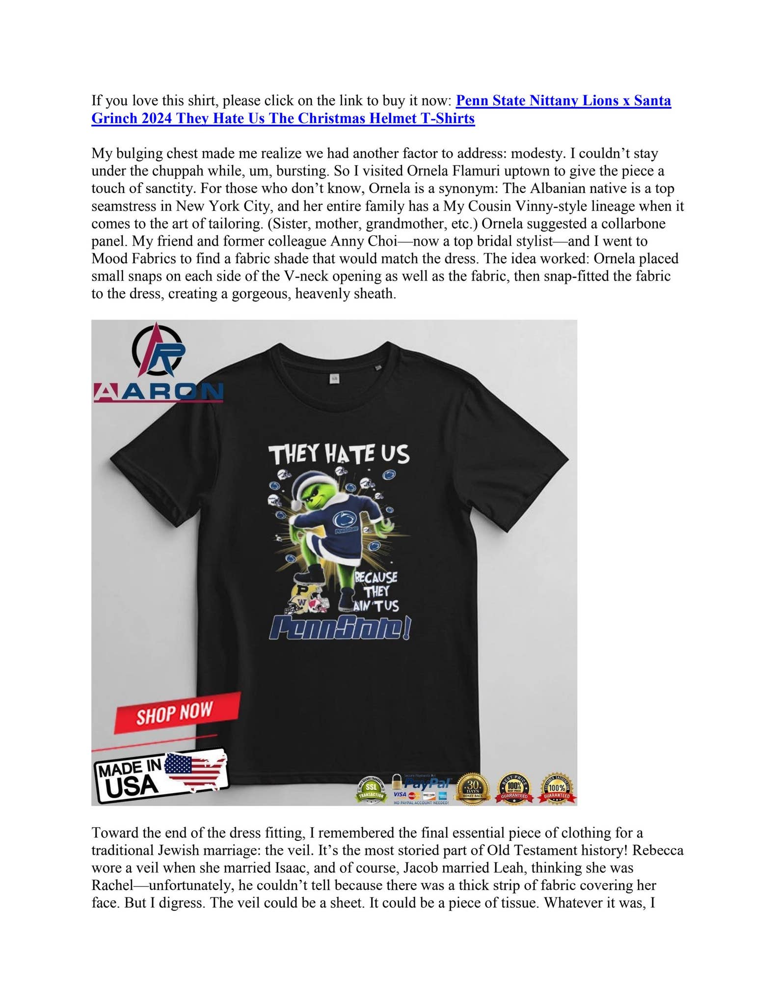 Penn State Nittany Lions x Santa Grinch 2024 They Hate Us The Christmas ...