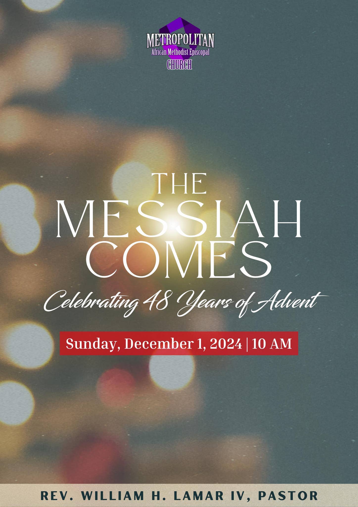 The Messiah Comes - Program Book 2024 by Metropolitan AME Church - Issuu